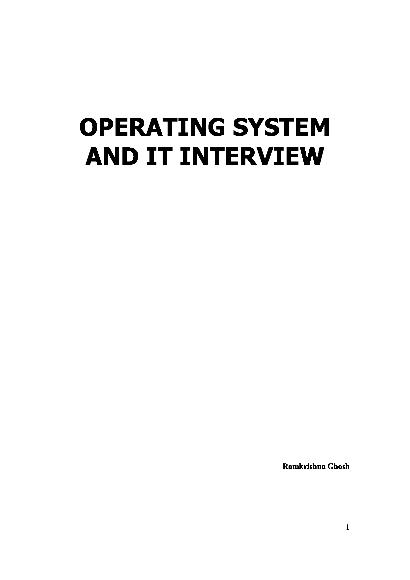 Operating System And IT Interview | Pothi.com