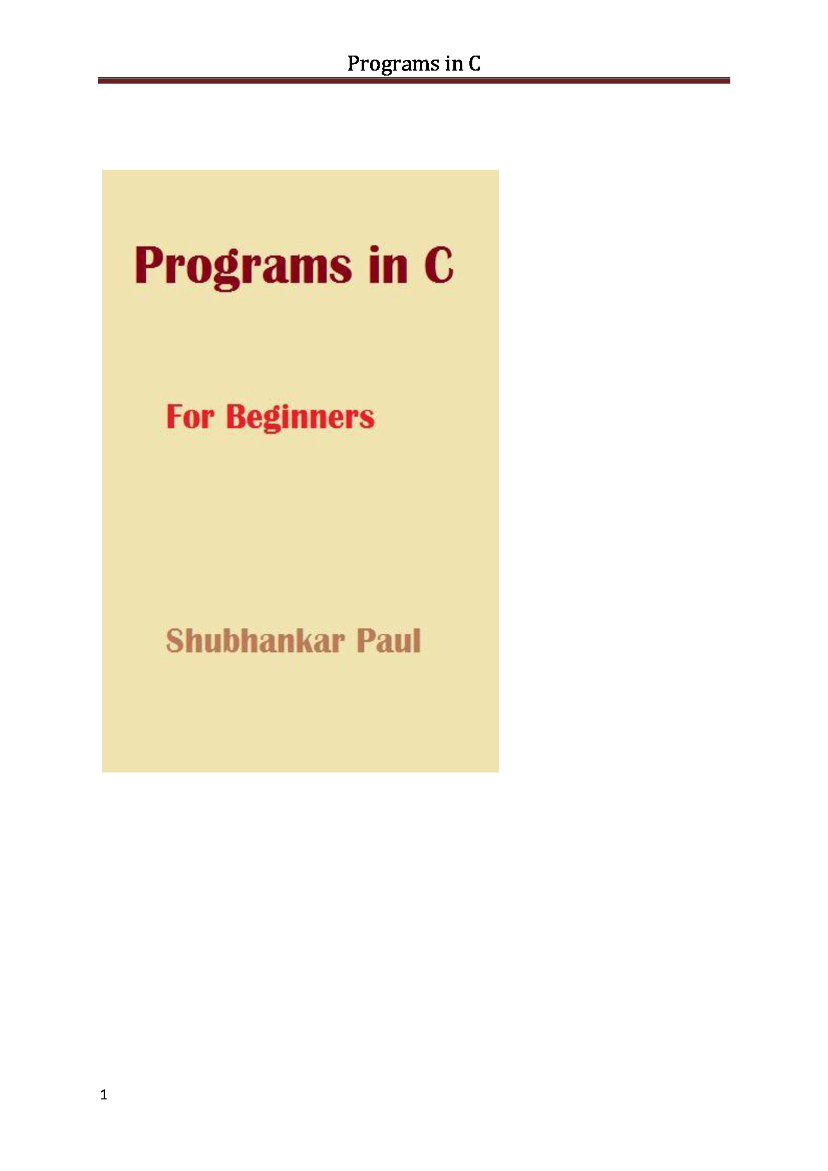 Programs in C | Pothi.com