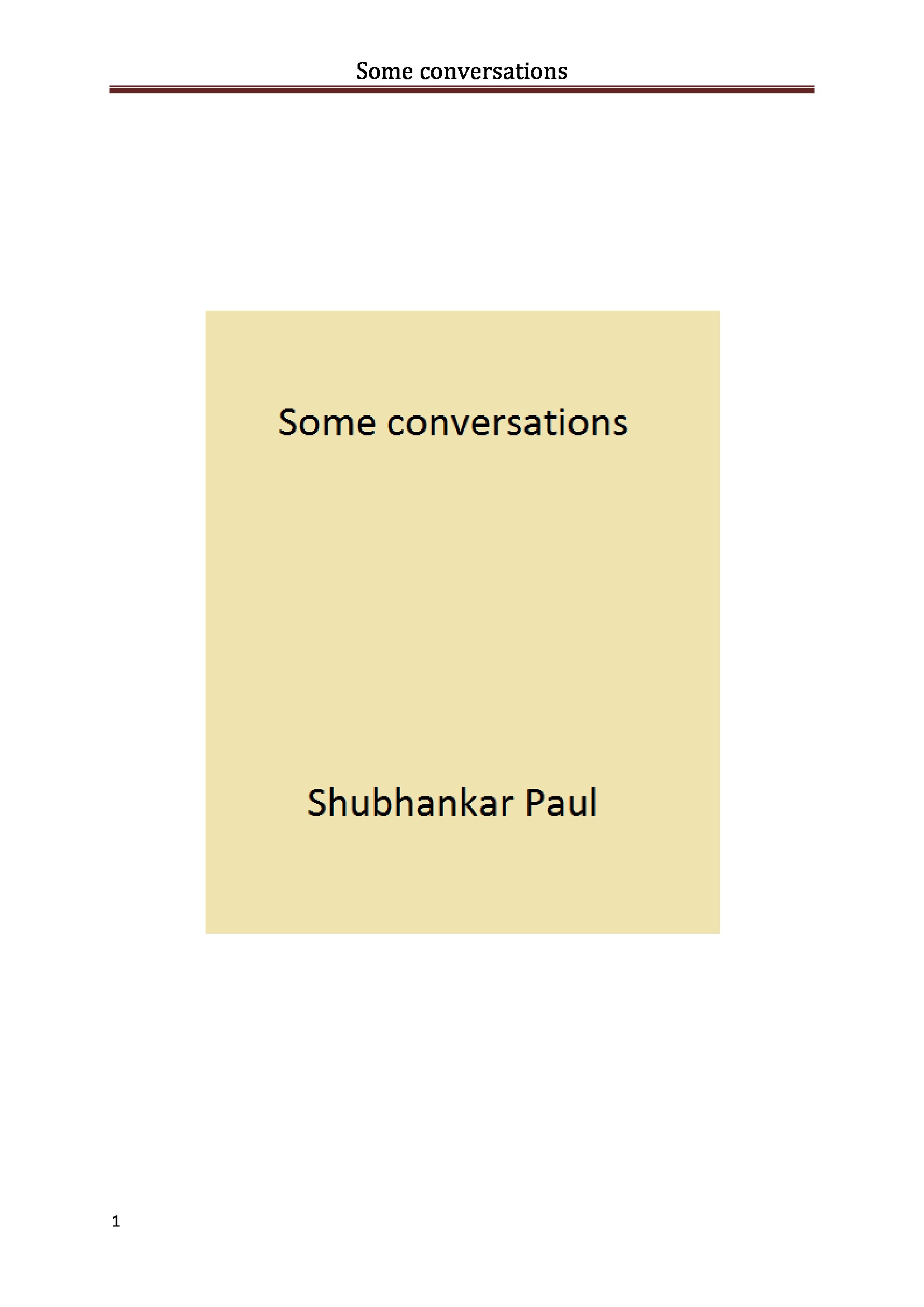 Some conversations | Pothi.com