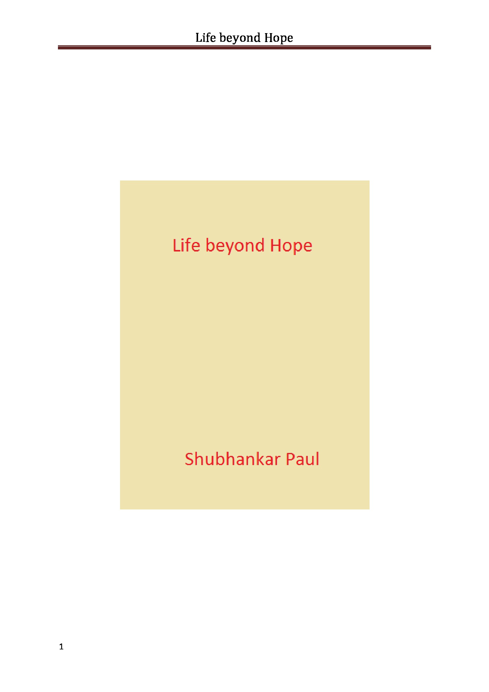 Life beyond Hope | Pothi.com
