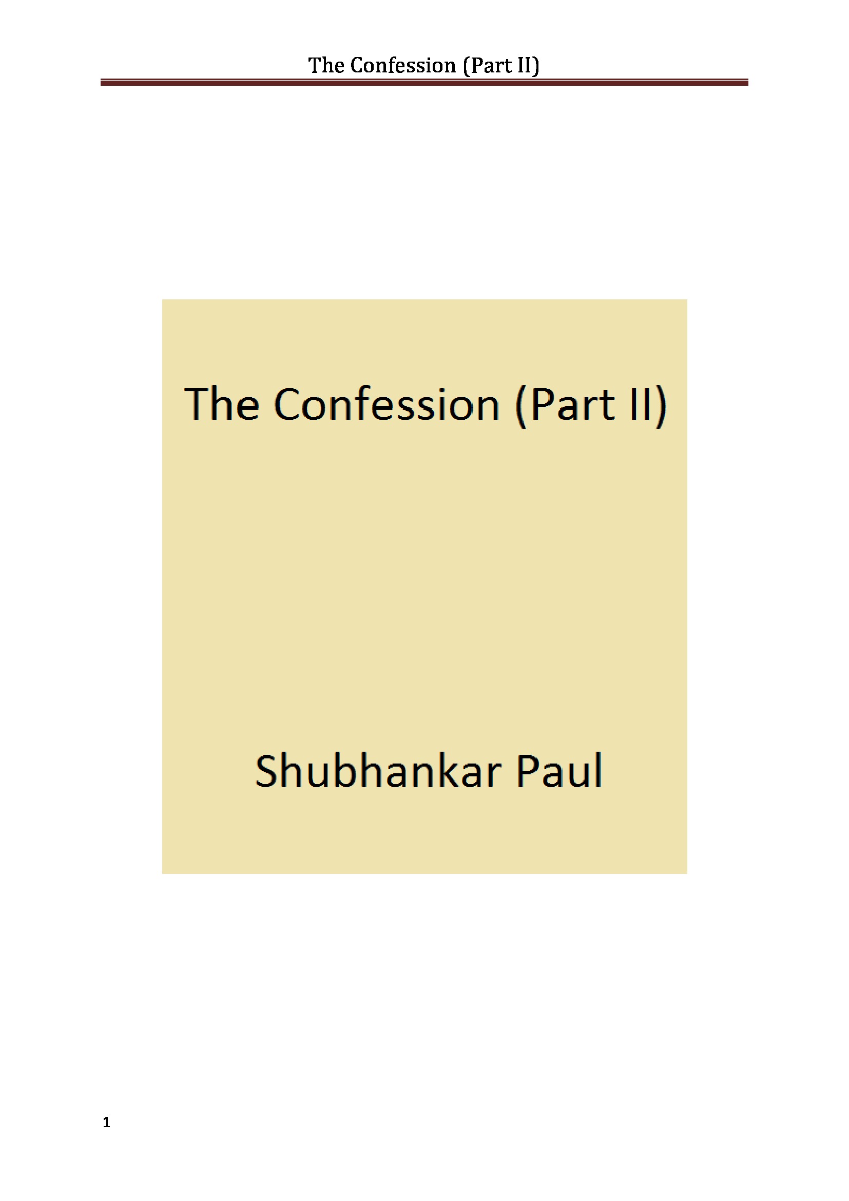 The Confession (Part II) | Pothi.com