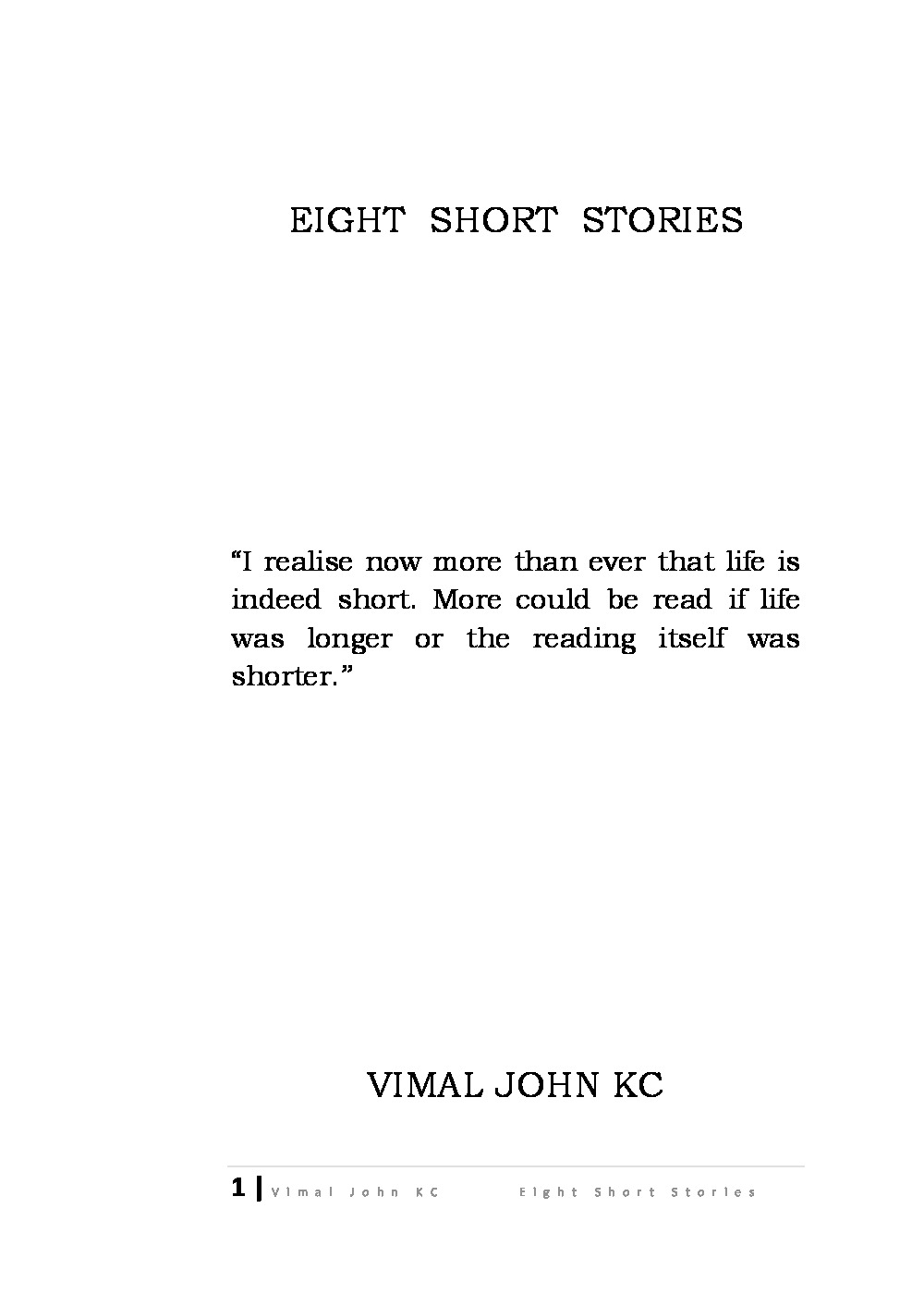 Eight Short Stories | Pothi.com