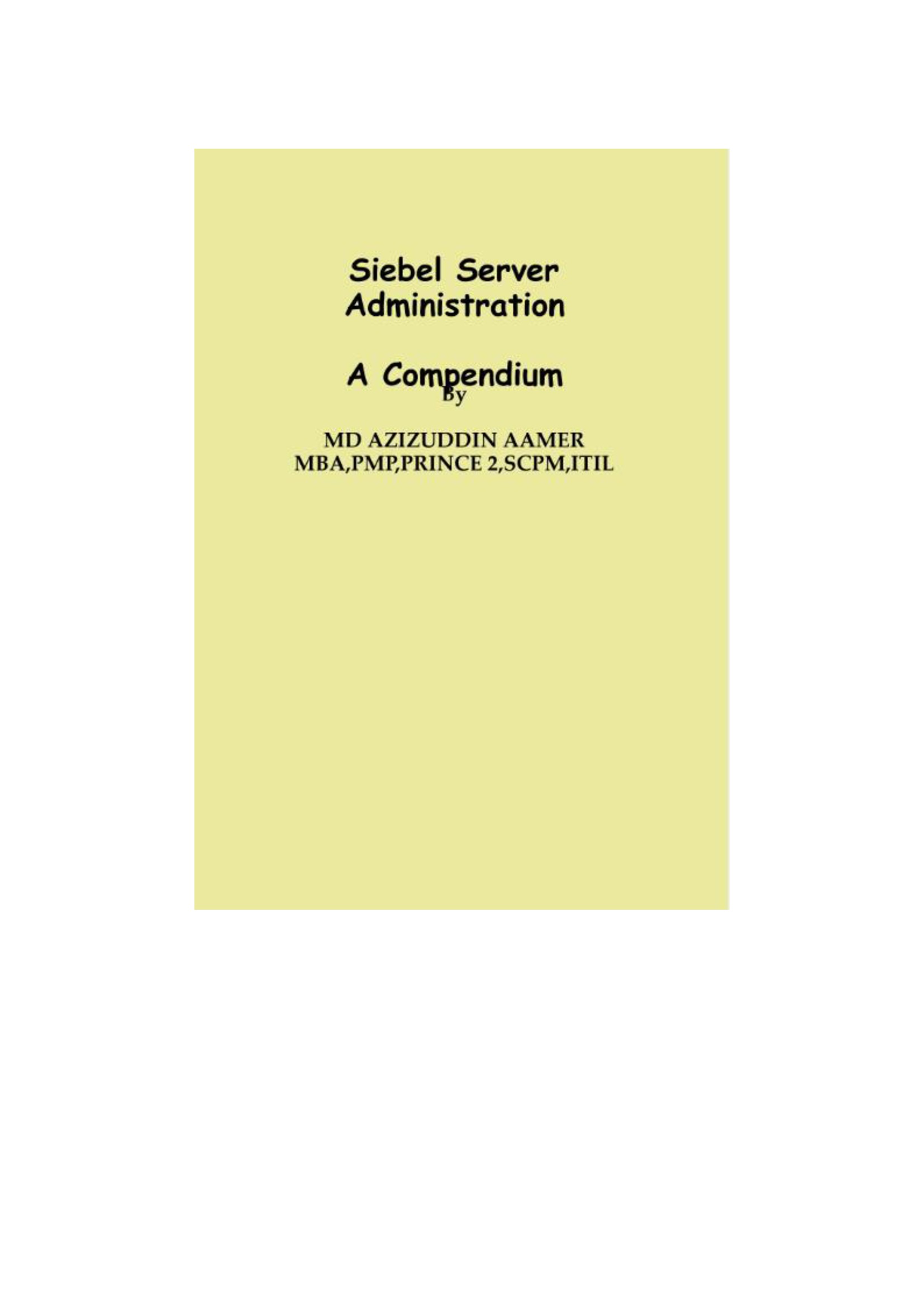 Siebel Server Administration | Pothi.com