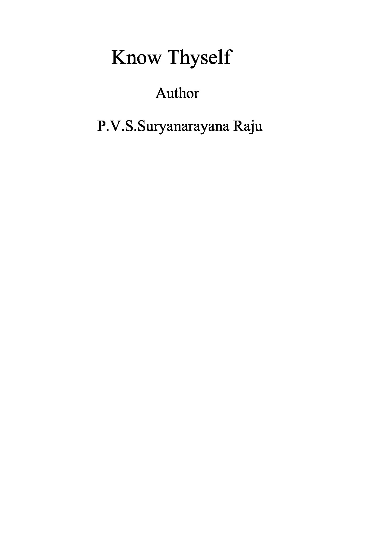 Know Thyself. | Pothi.com