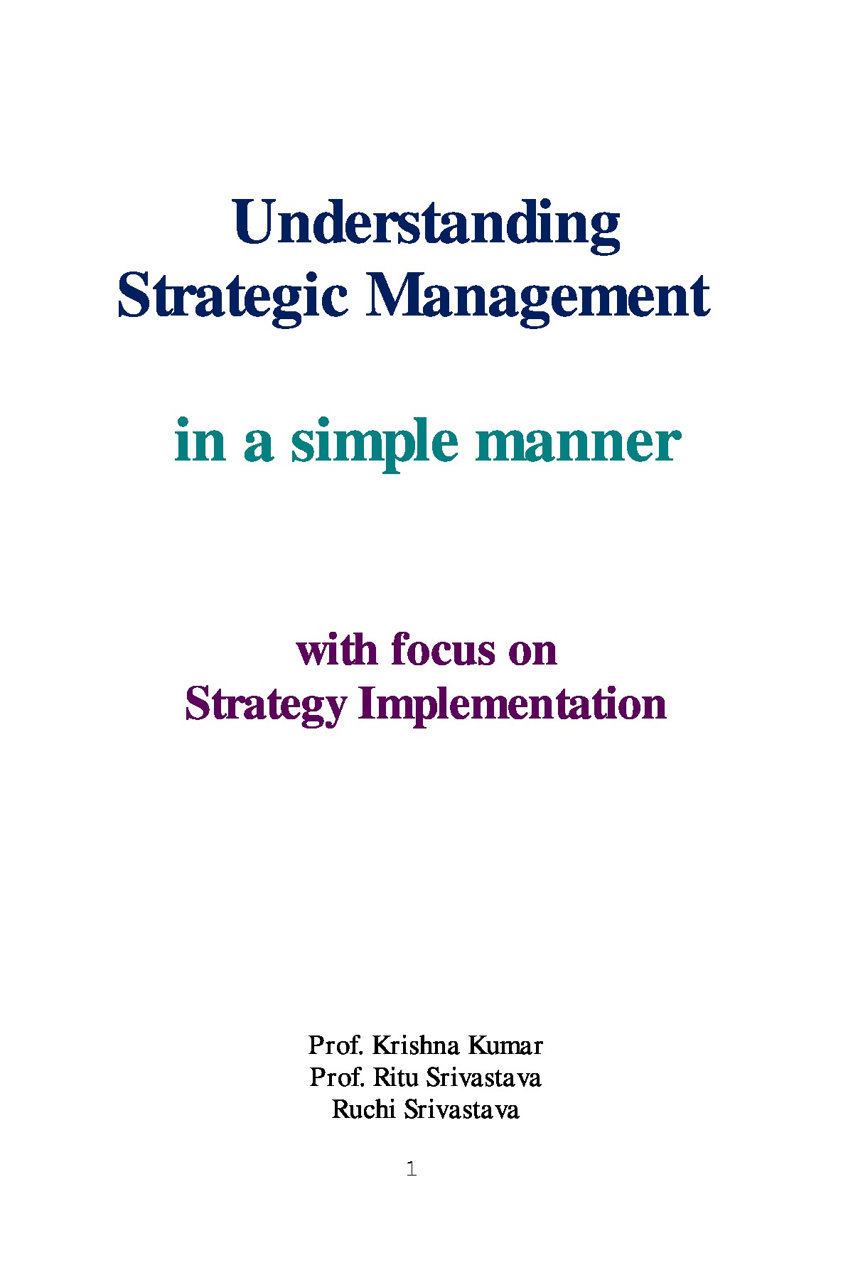 Understanding Strategic Management | Pothi.com