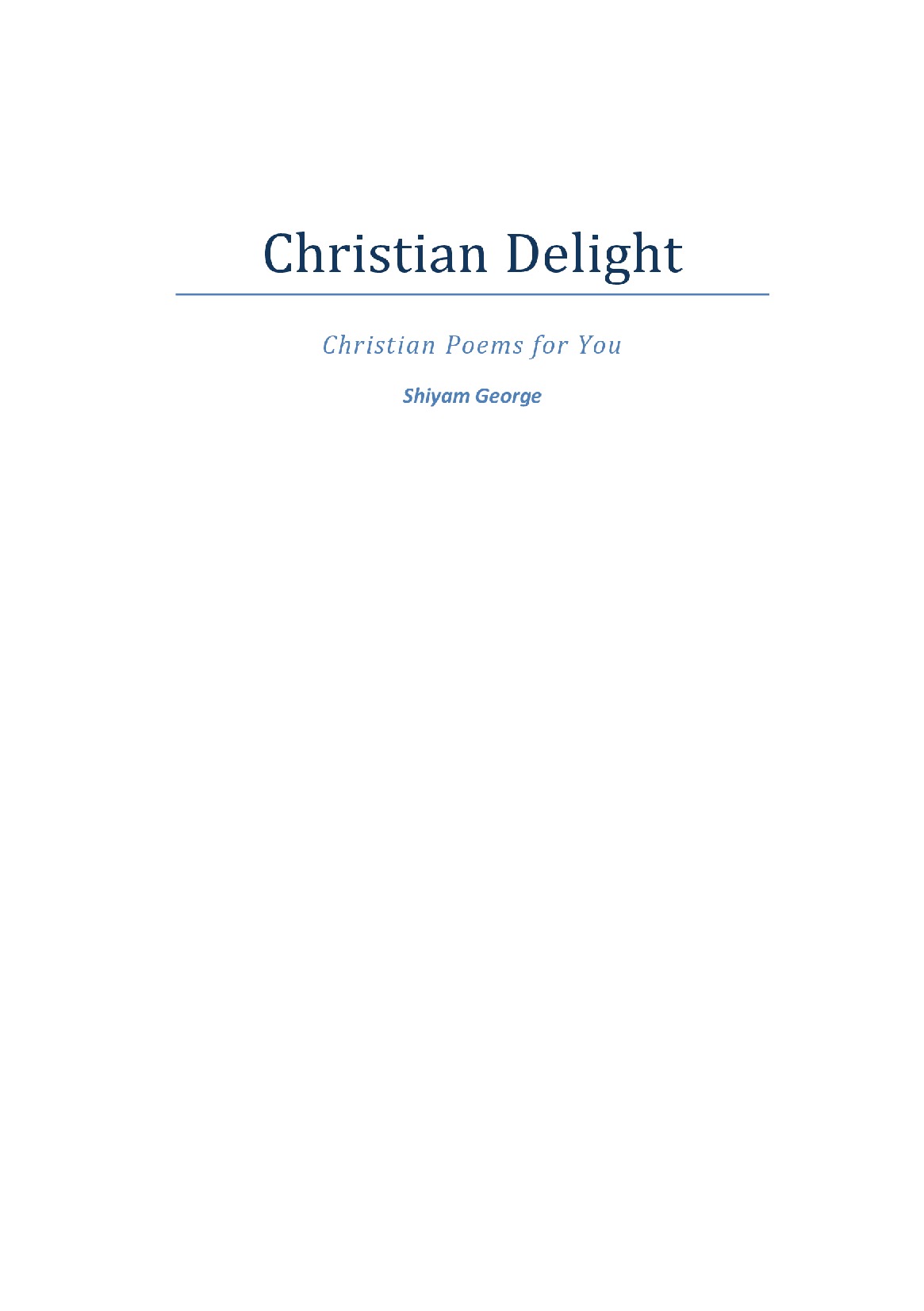 Christian Delight | Pothi.com