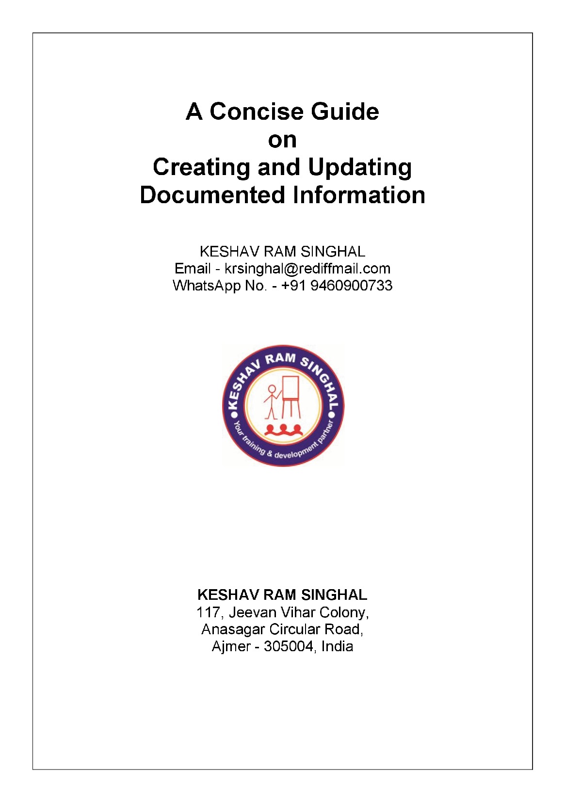 A Concise Guide on Creating and Updating Documented Information | Pothi.com