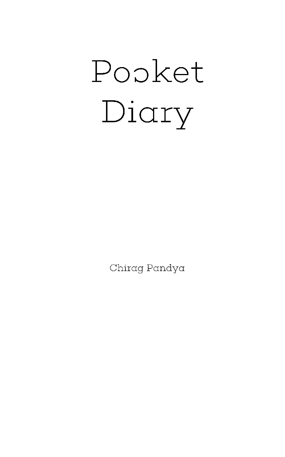 POCKET DIARY | Pothi.com