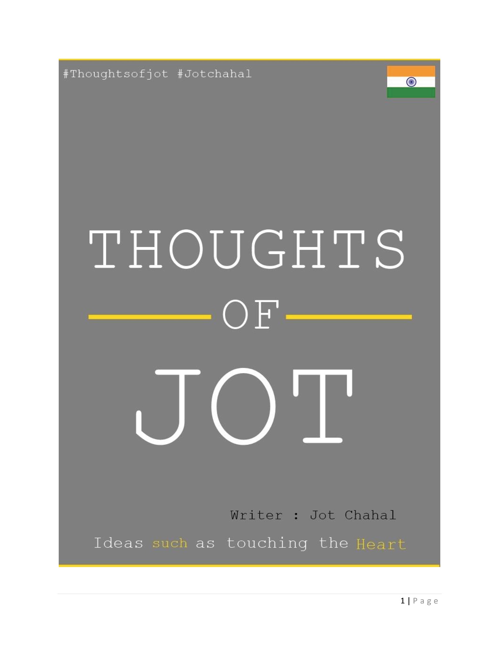 Thoughts of Jot | Pothi.com