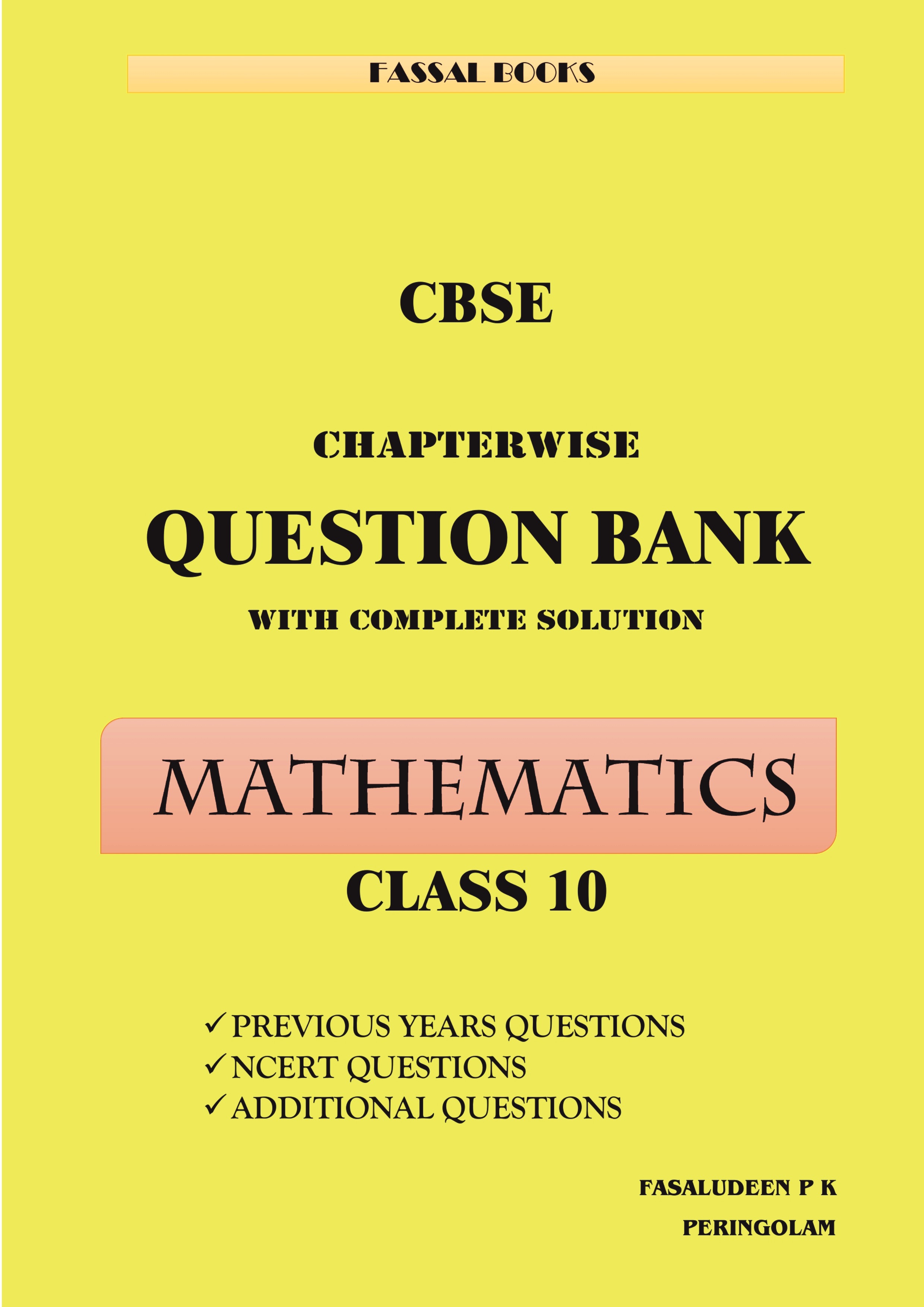 CLASS 10 CBSE MATHEMATICS QUESTION BANK | Pothi.com