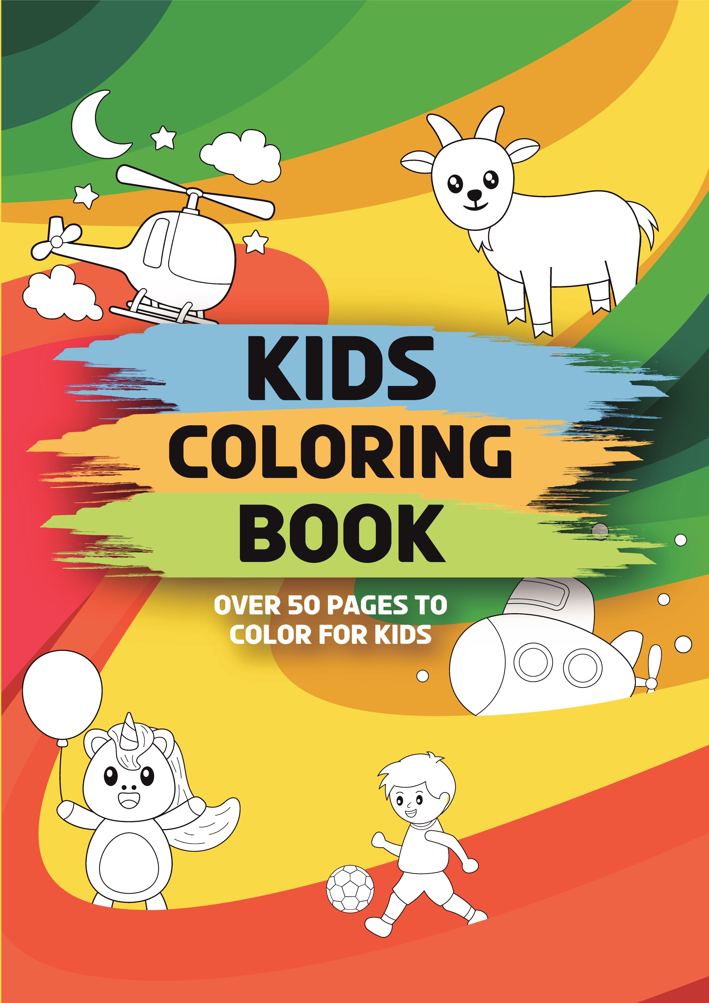 Kids Coloring Book-Over 50 Pages To Color For Kids | Pothi.com