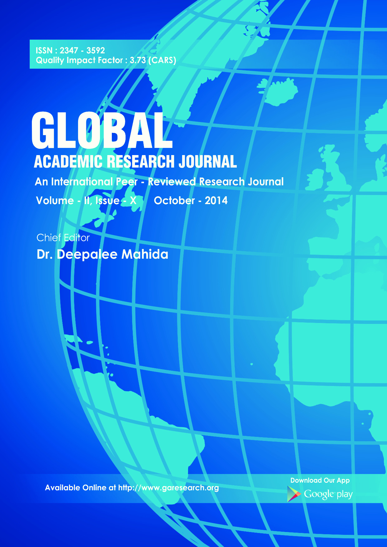 GLOBAL ACADEMIC RESEARCH JOURNAL (VOL - II, ISSUE - IX) | Pothi.com