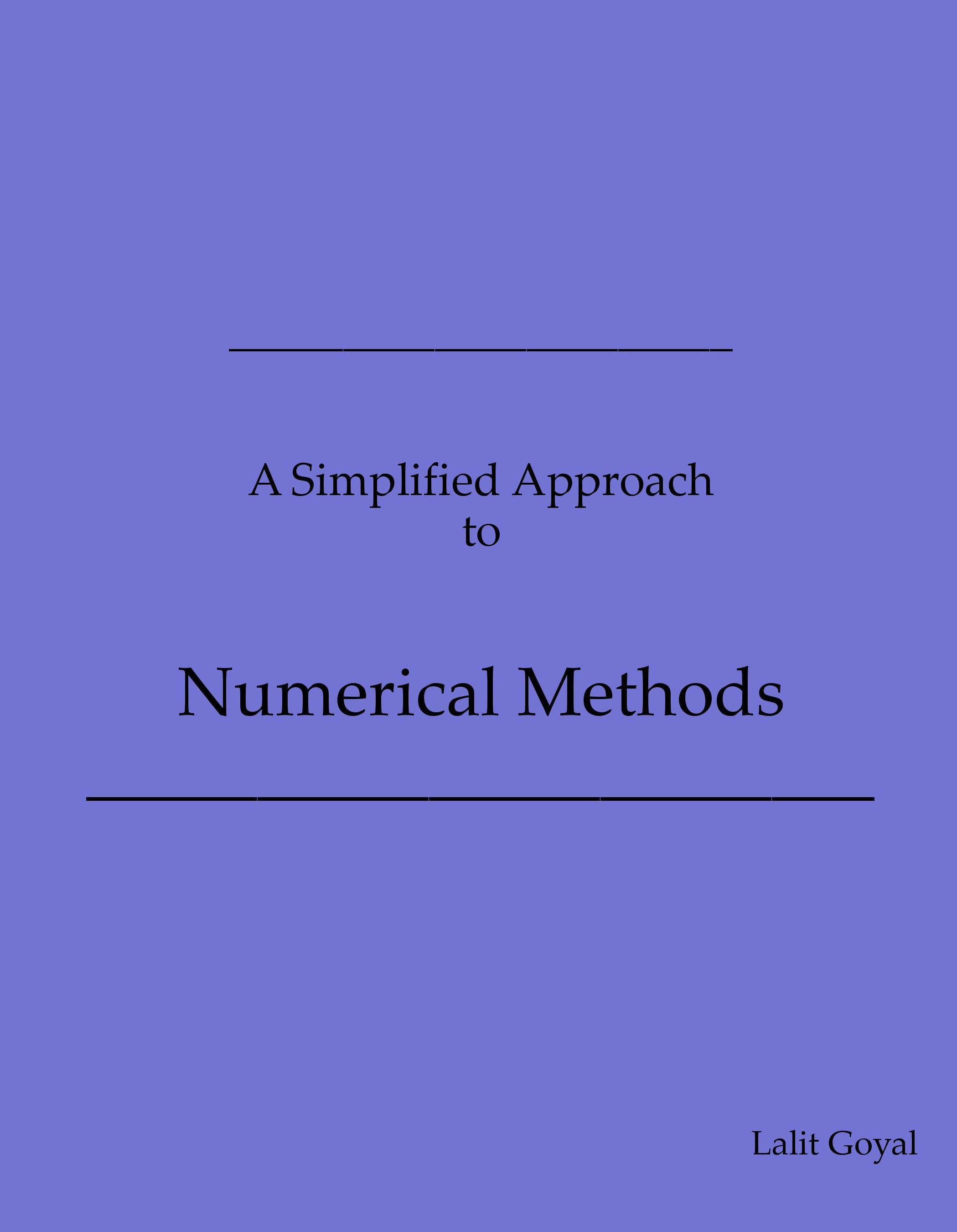A Simplified Approach to Numerical Methods | Pothi.com