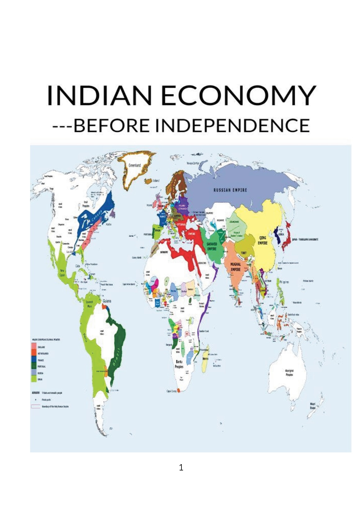 Indian Economy - Before Independence | Pothi.com
