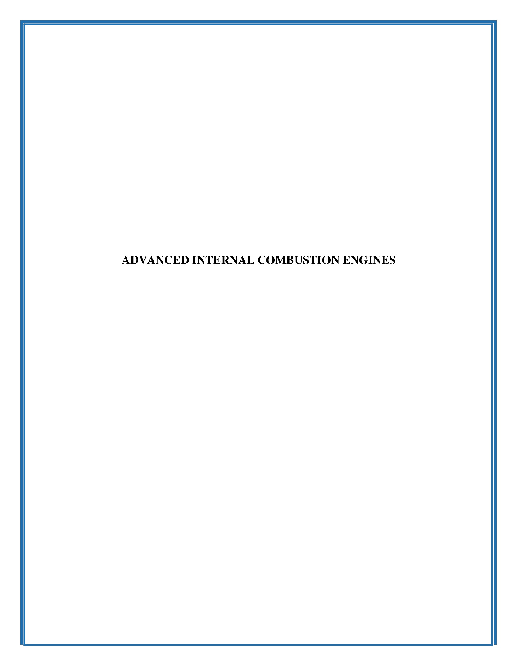 ADVANCED INTERNAL COMBUSTION ENGINES | Pothi.com