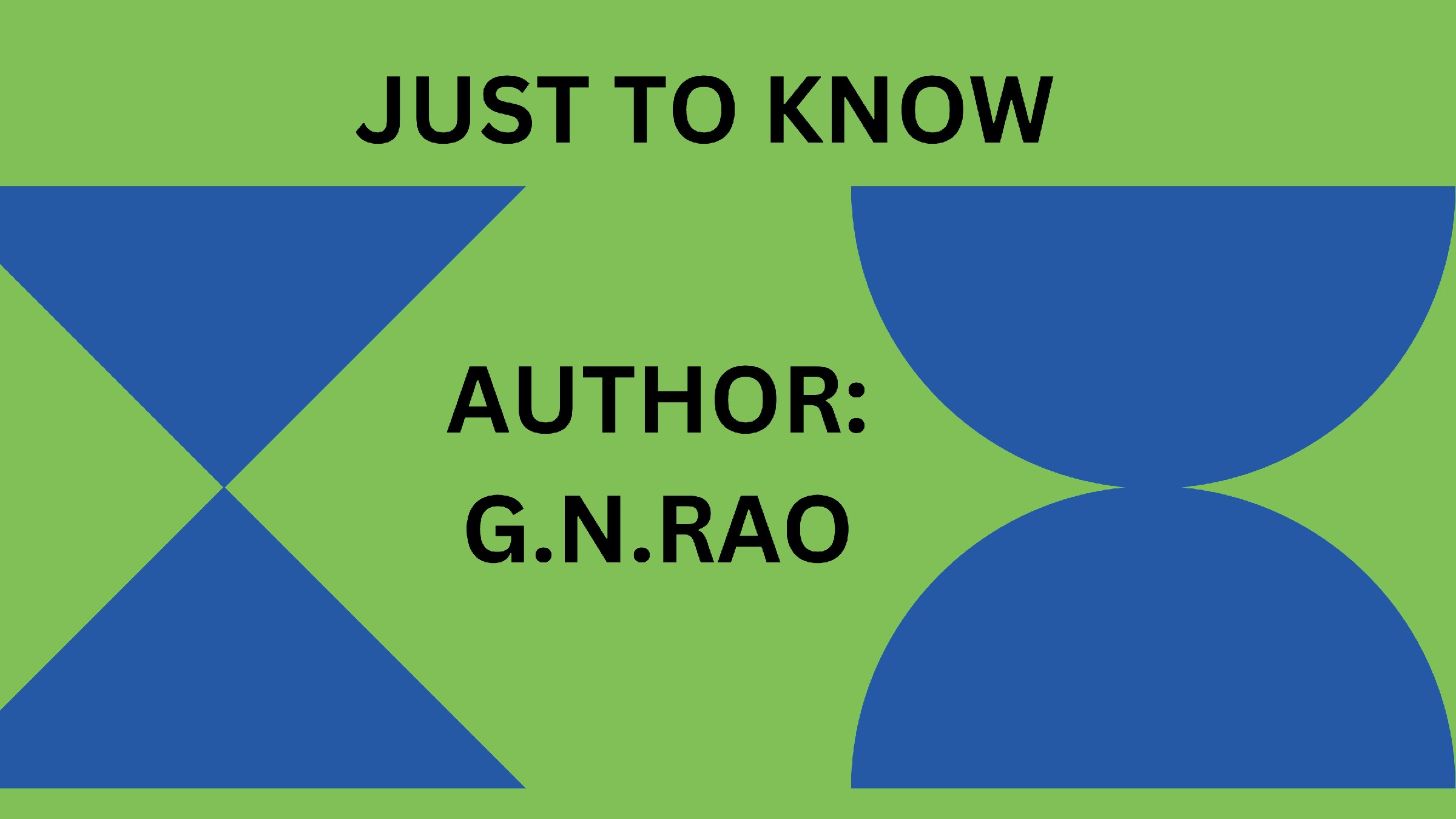 JUST TO KNOW | Pothi.com