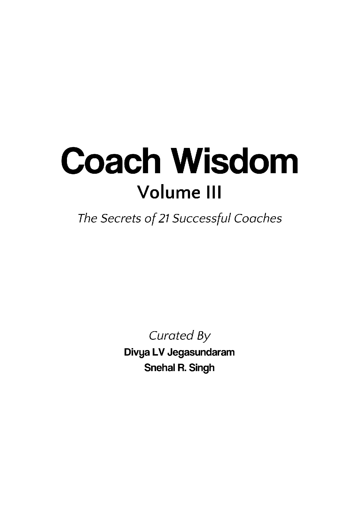 Coach Wisdom Vol III | Pothi.com