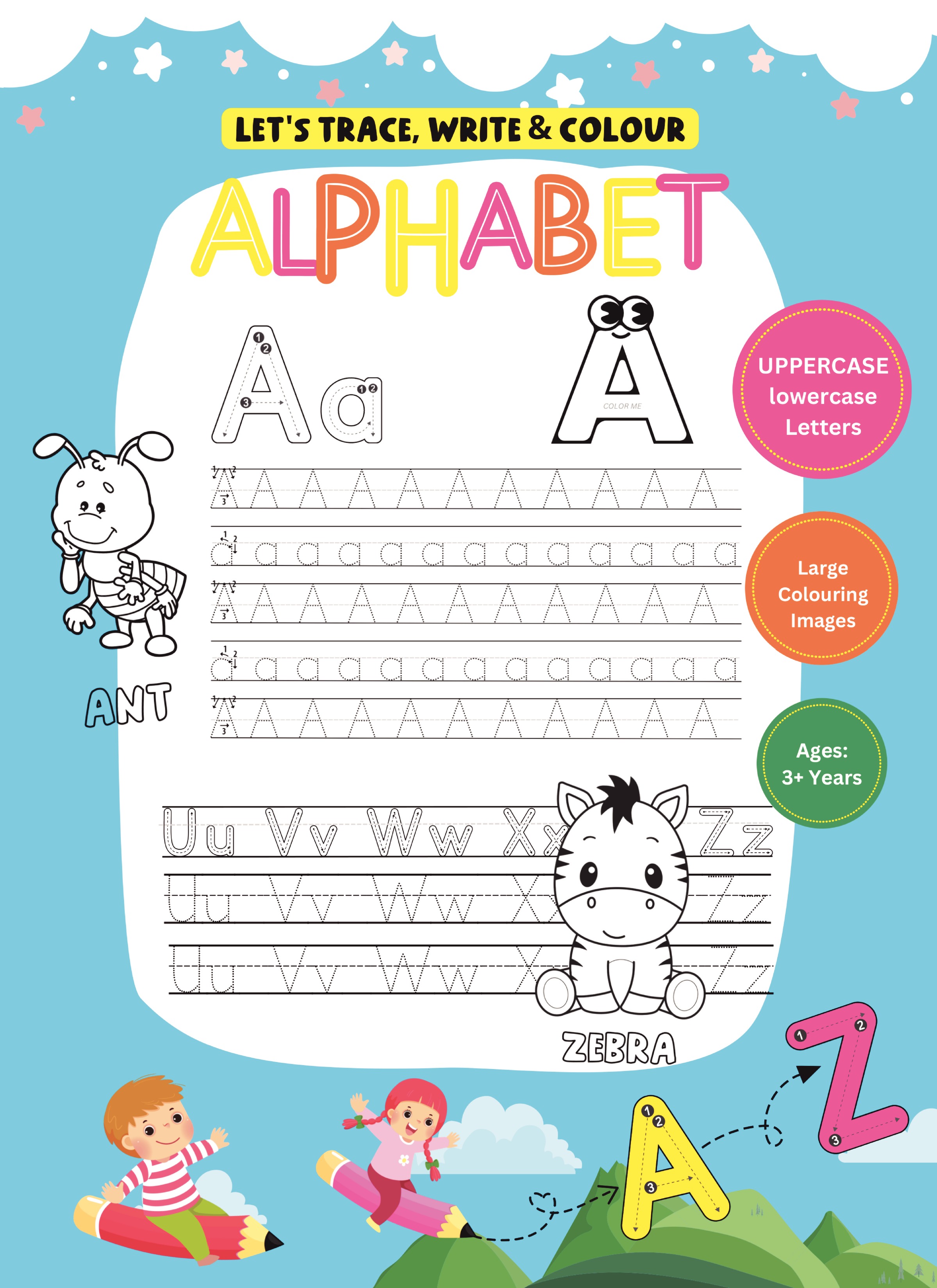 Trace, Write & Colouring Big Book - Alphabet | Pothi.com