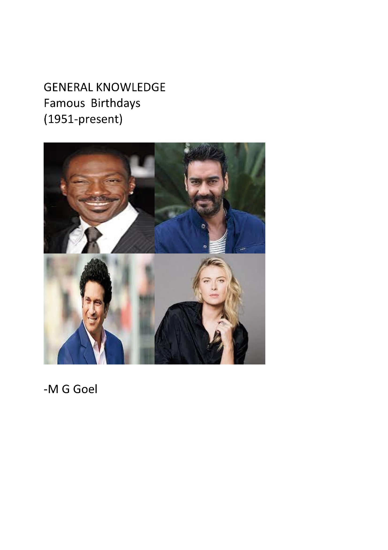 GK-Famous Birthdays | Pothi.com