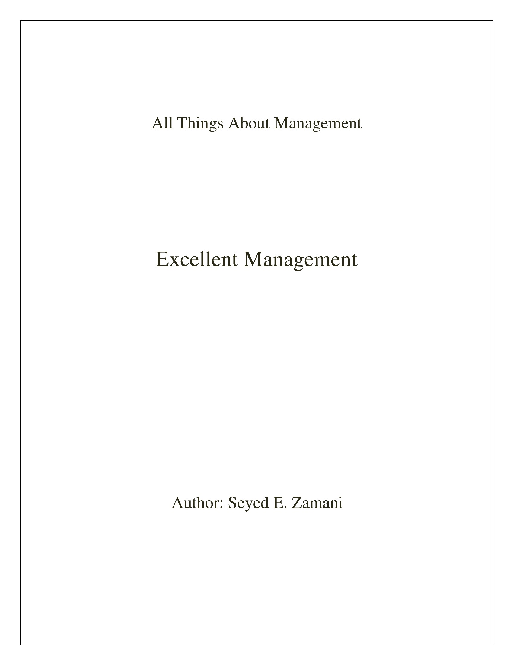 Excellent Management | Pothi.com