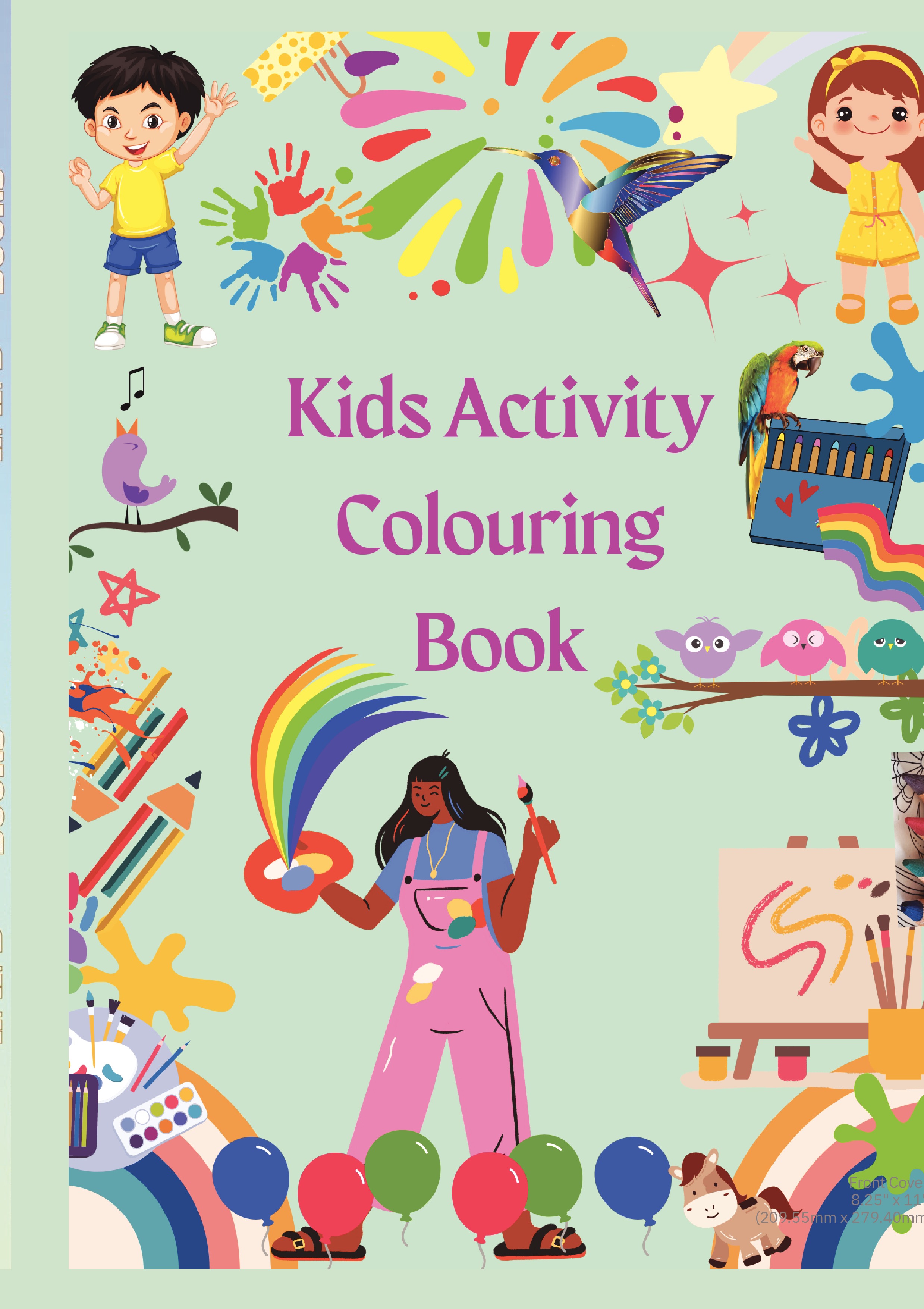 colourig book for kids - variety of shapes and design for painting ...