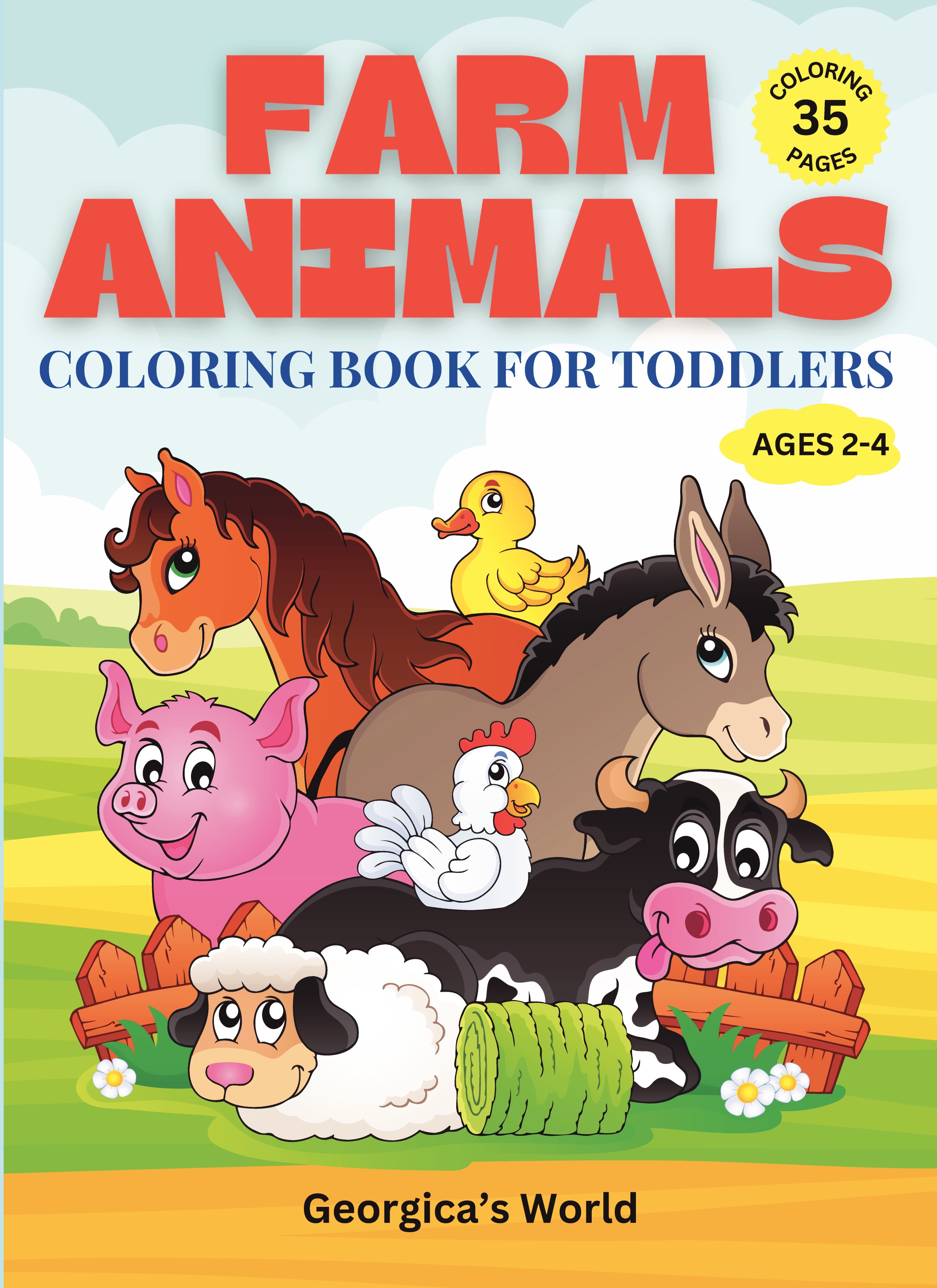 Farm Animals Coloring Book for Toddlers | Pothi.com