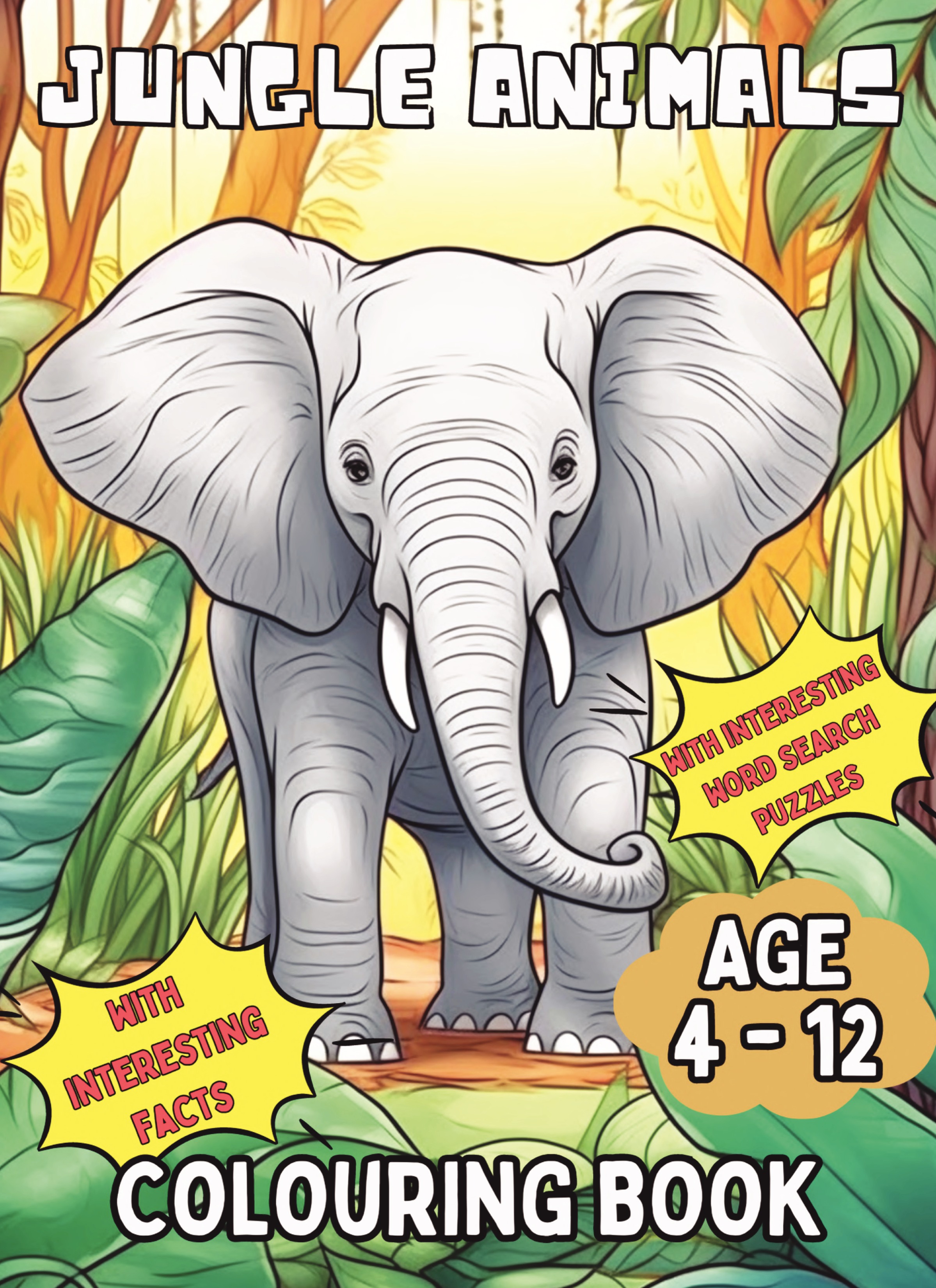 Jungle animals colouring book | Pothi.com