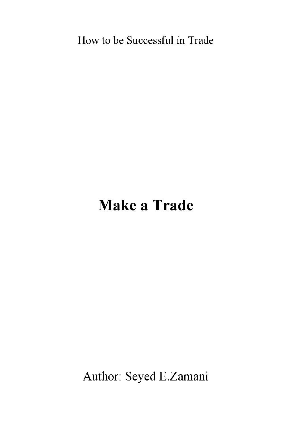 Make a Trade | Pothi.com