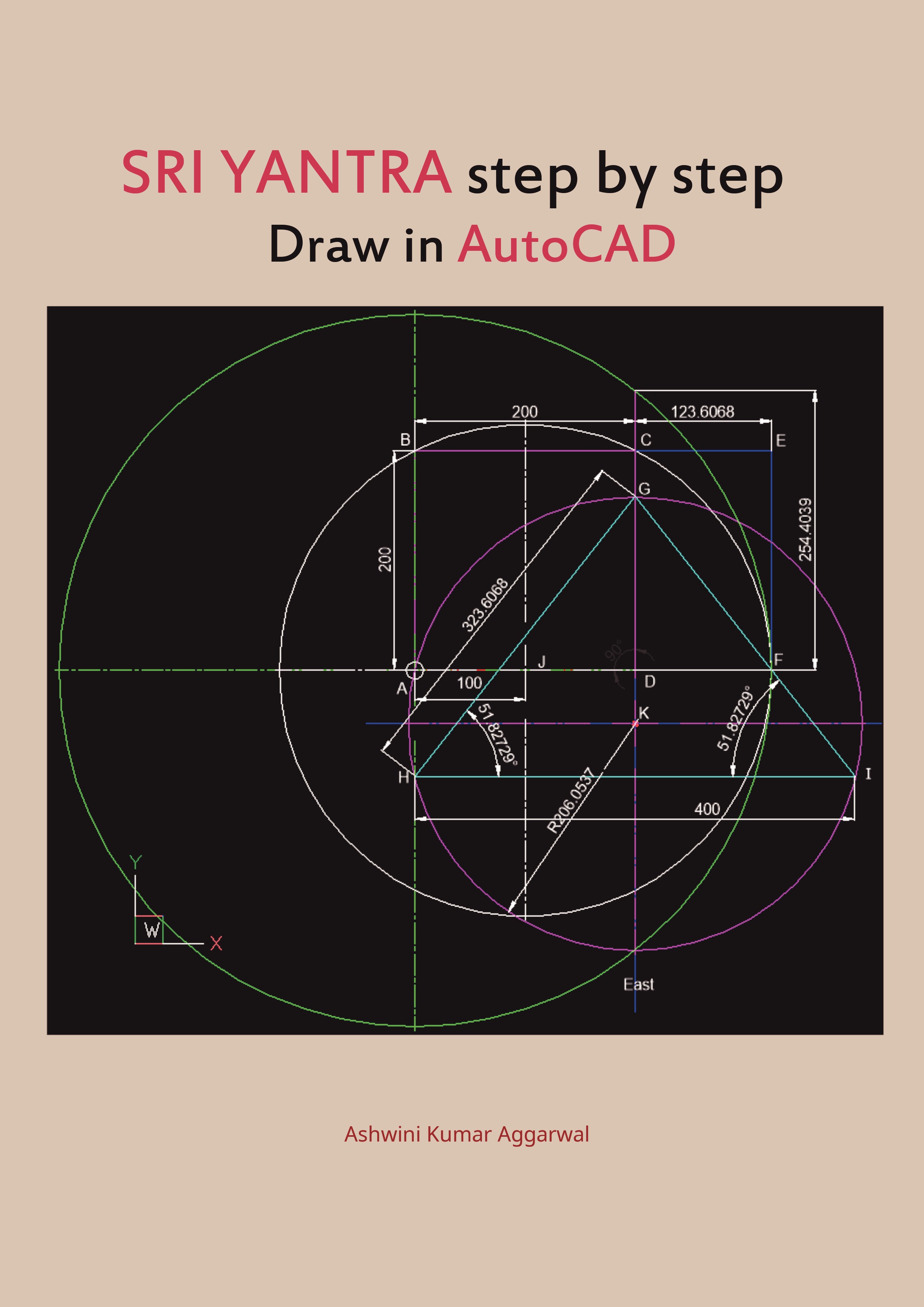 Sri Yantra step by step draw in AutoCAD | Pothi.com