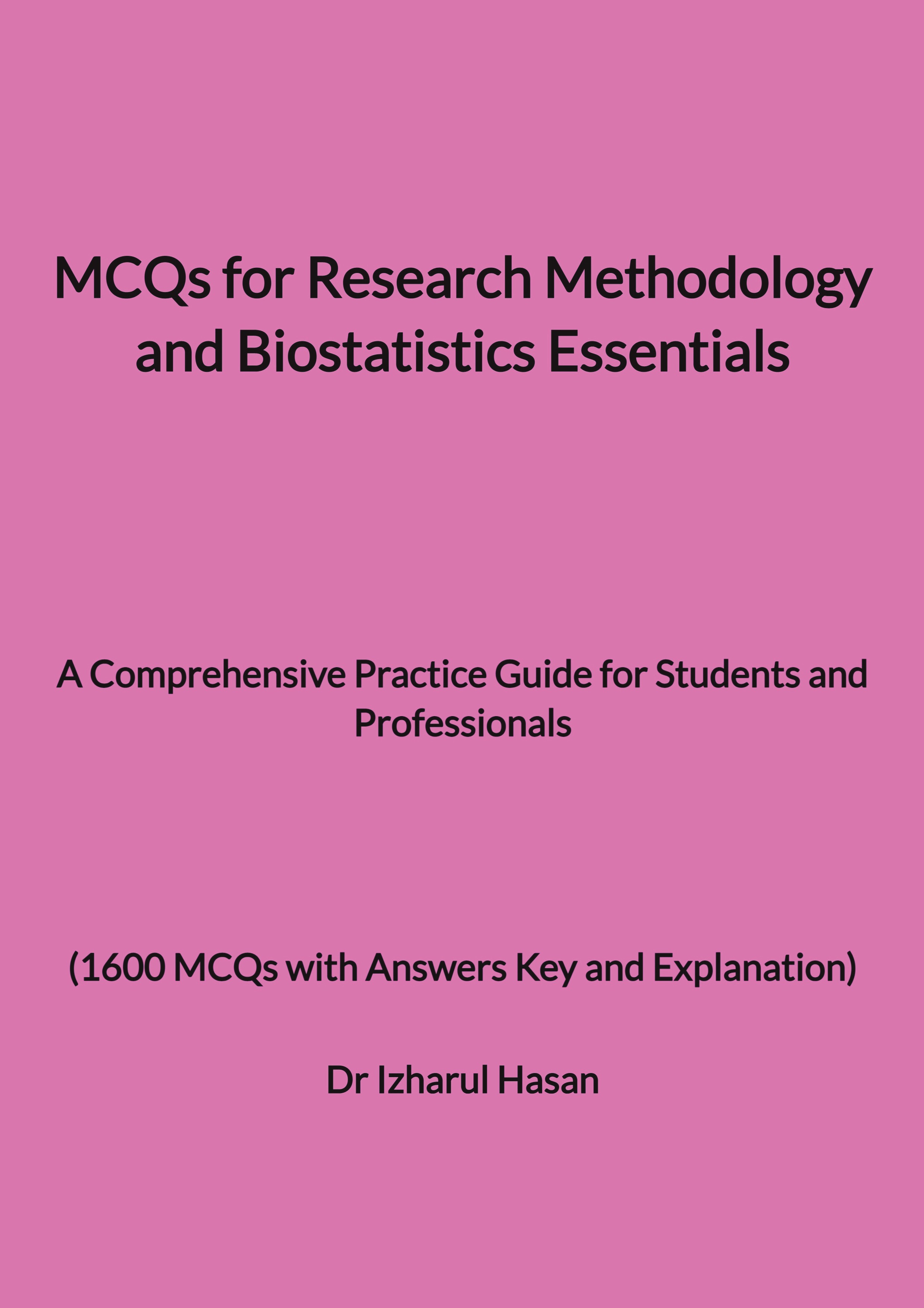 MCQs for Research Methodology and Biostatistics Essentials | Pothi.com