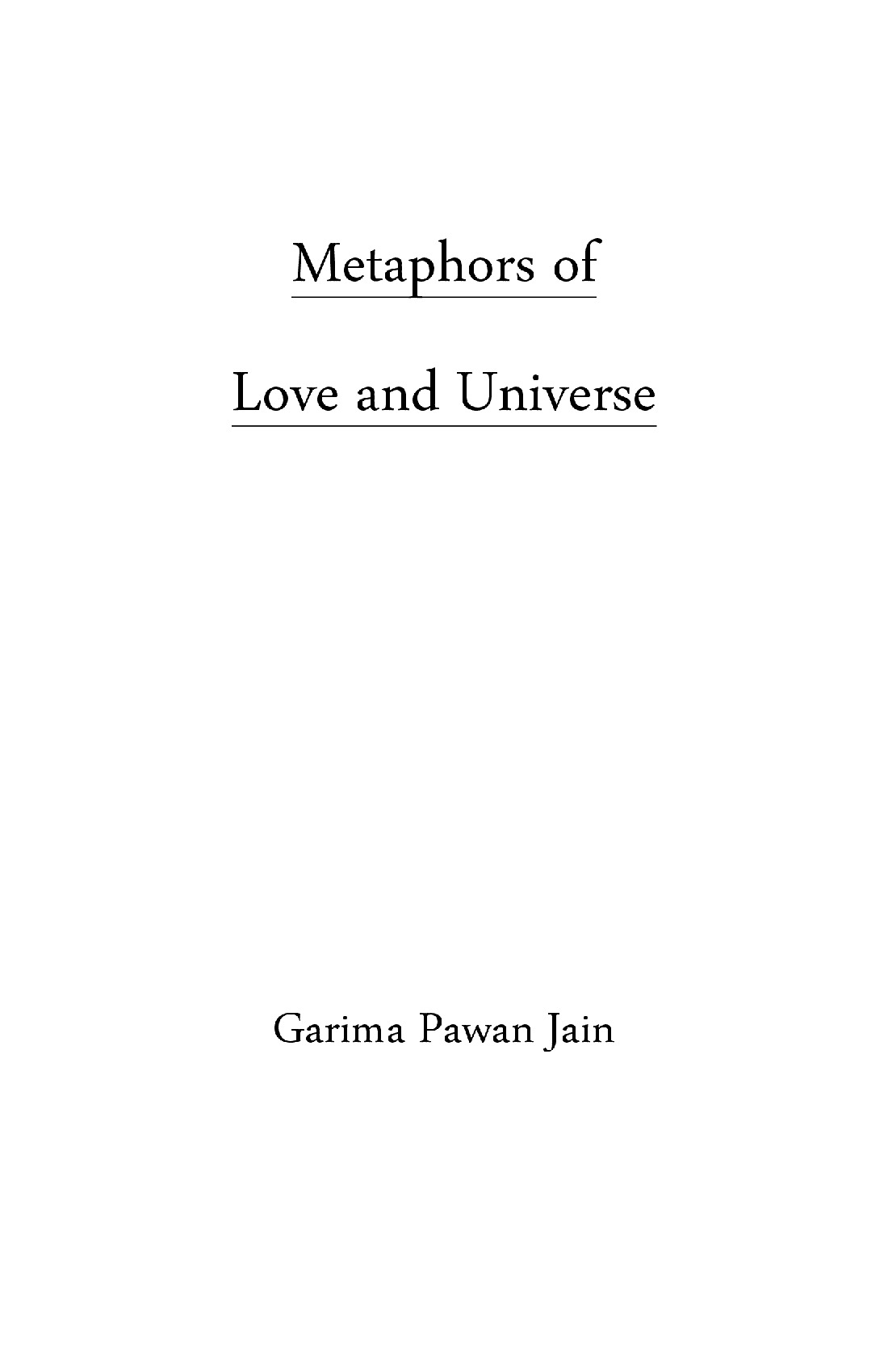 Metaphors of Love and Universe | Pothi.com