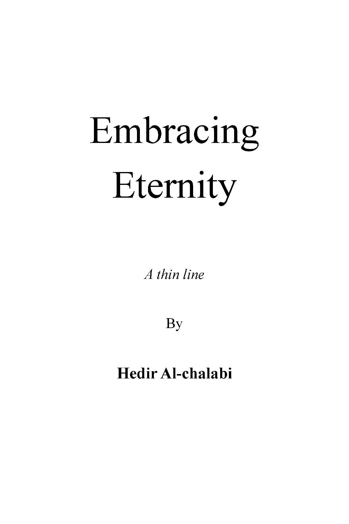 EMBRACING ETERNITY | Pothi.com