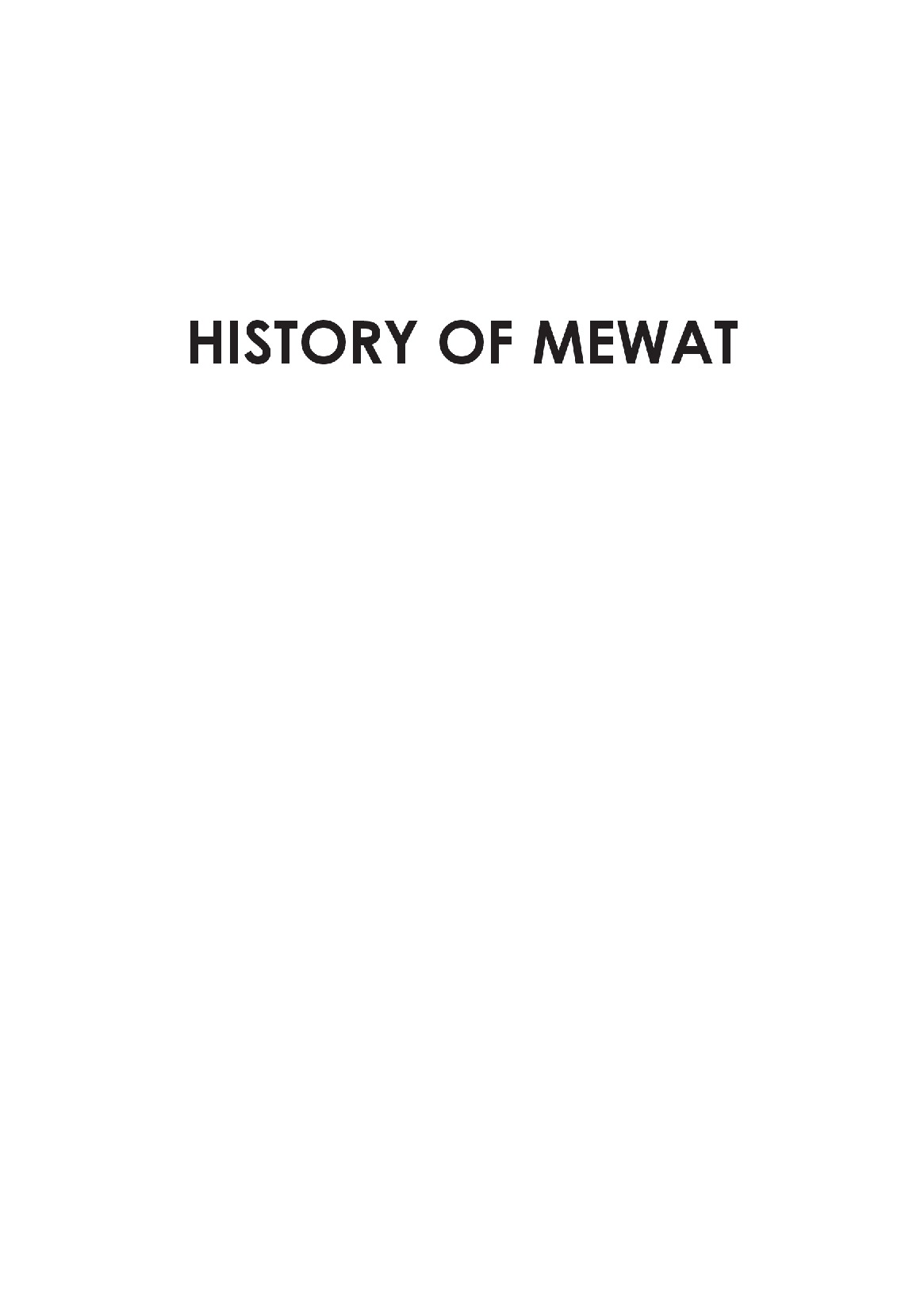 History of Mewat | Pothi.com