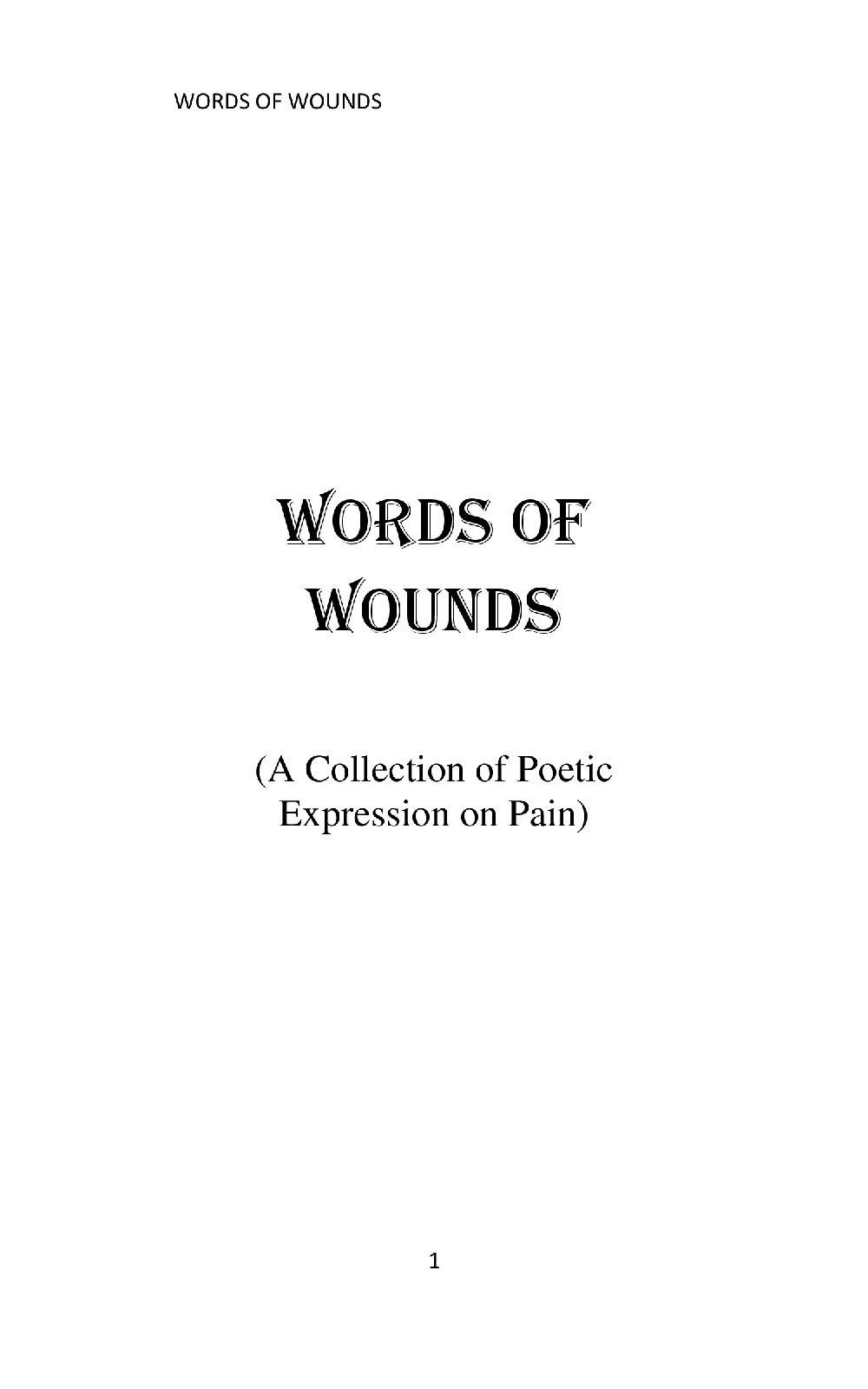 WORDS OF WOUNDS | Pothi.com
