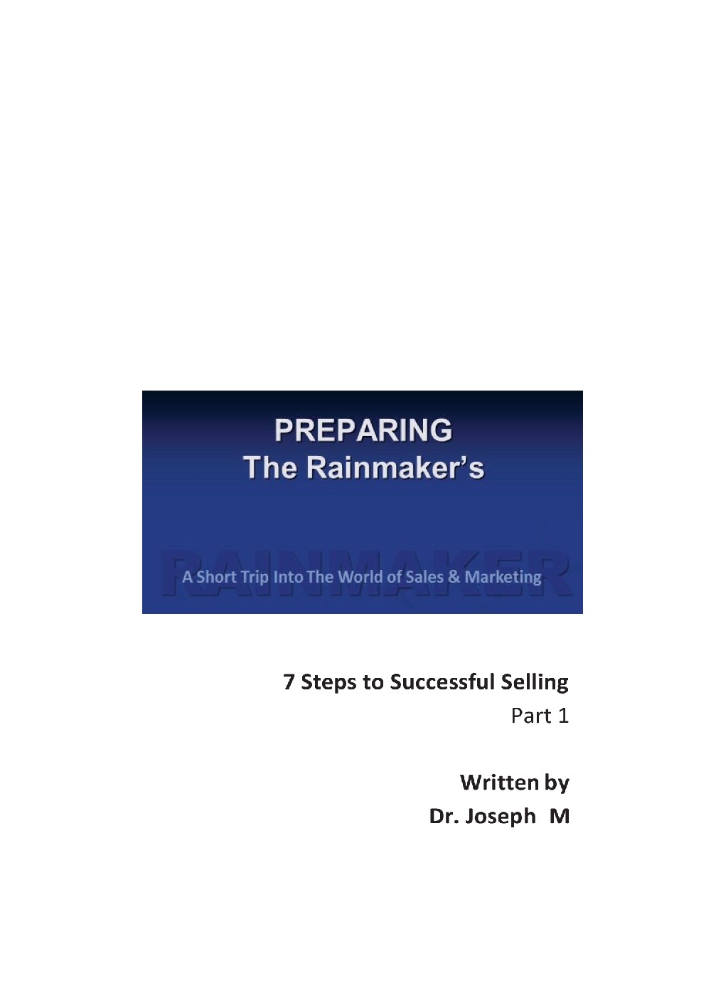 Preparing Rainmakers | Pothi.com
