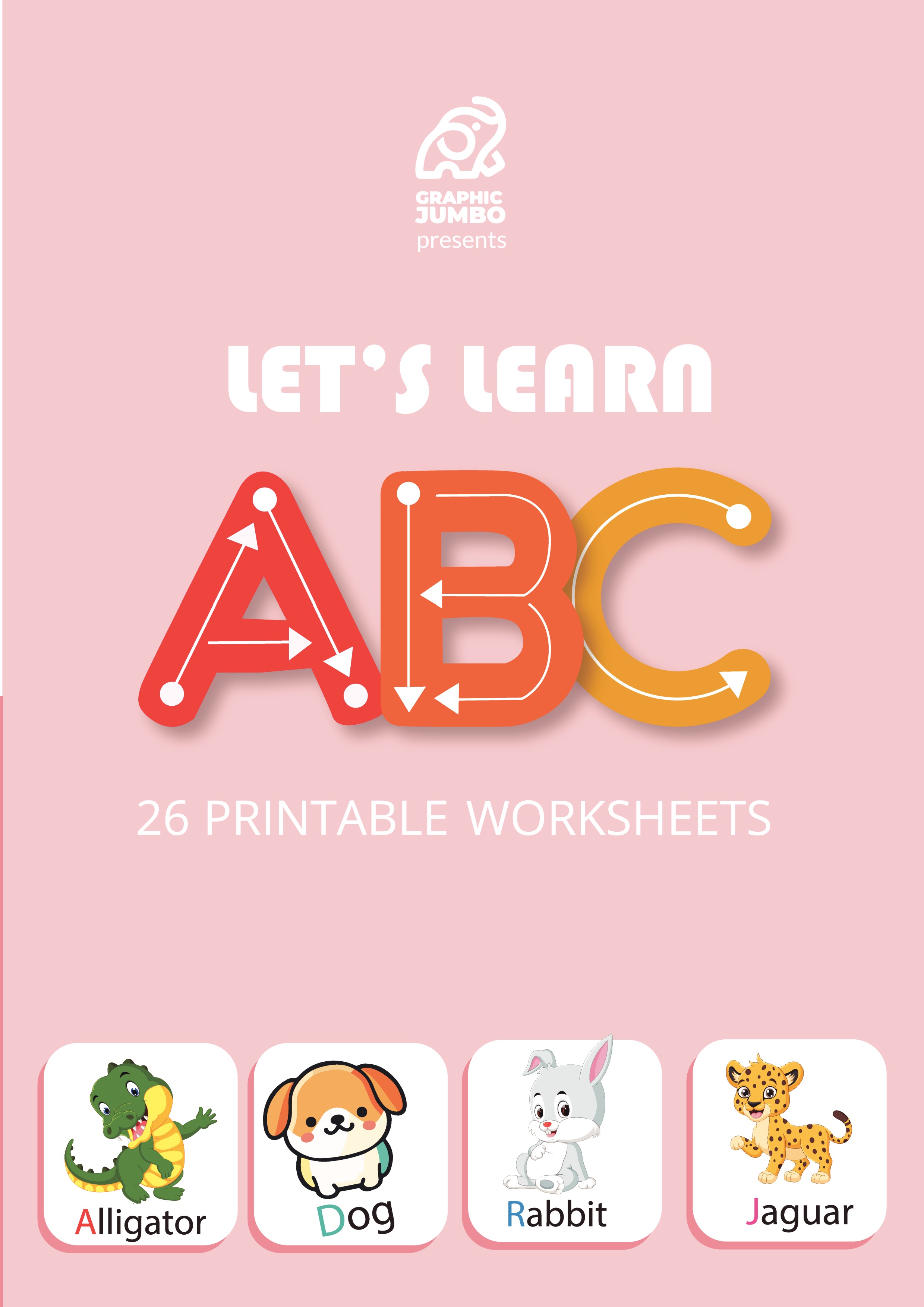 LETS LEARN ABC - 26 Alphabets Worksheets for Preschoolers | Pothi.com