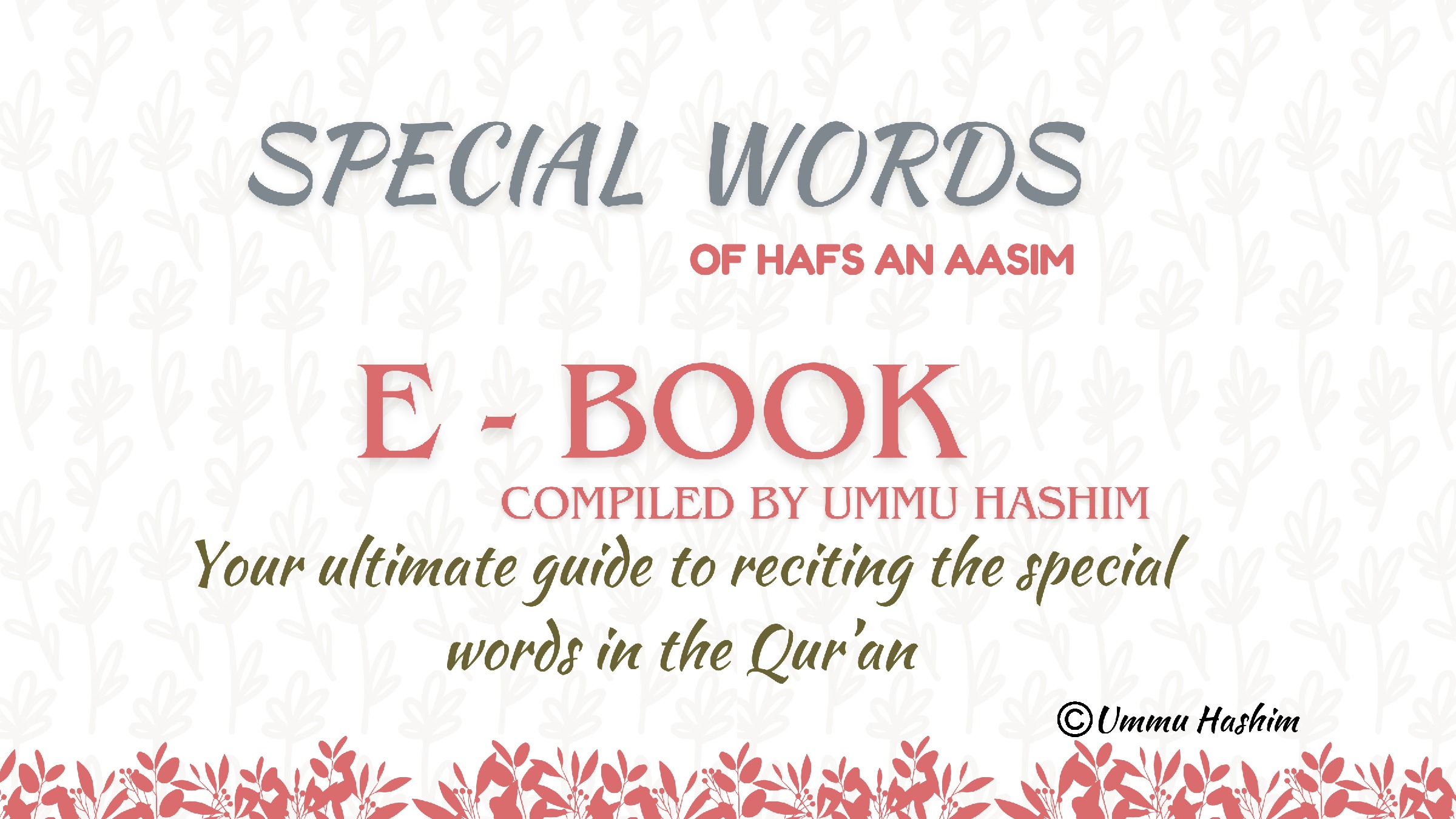 Tajweed - Special words of Hafs an Aasim | Pothi.com