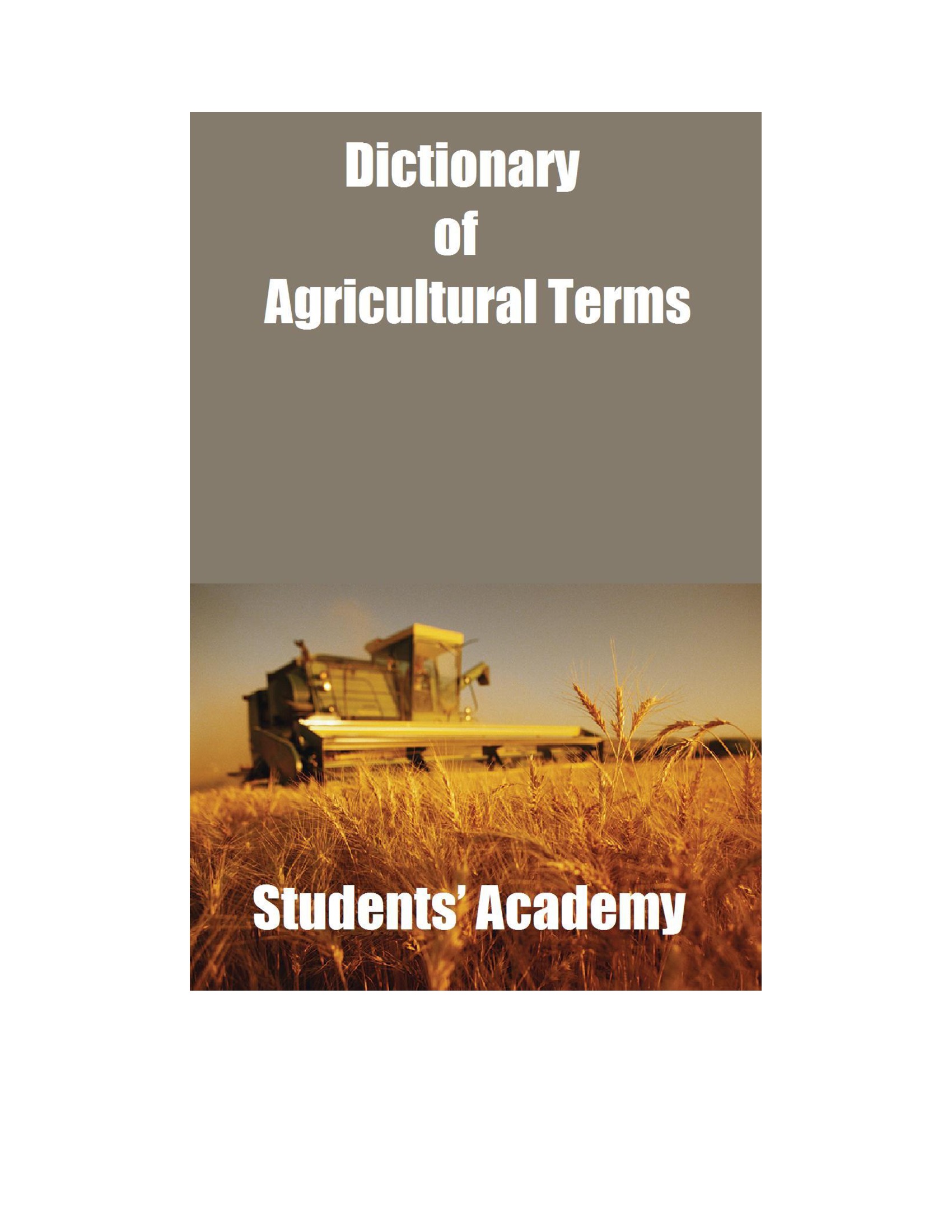 Dictionary of Agricultural Terms | Pothi.com