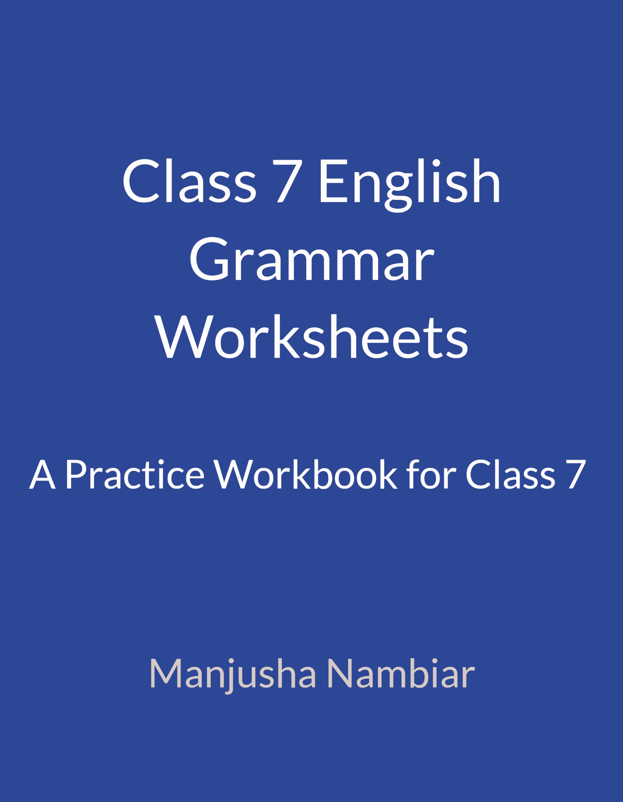 Class 7 English Grammar Worksheets | Pothi.com