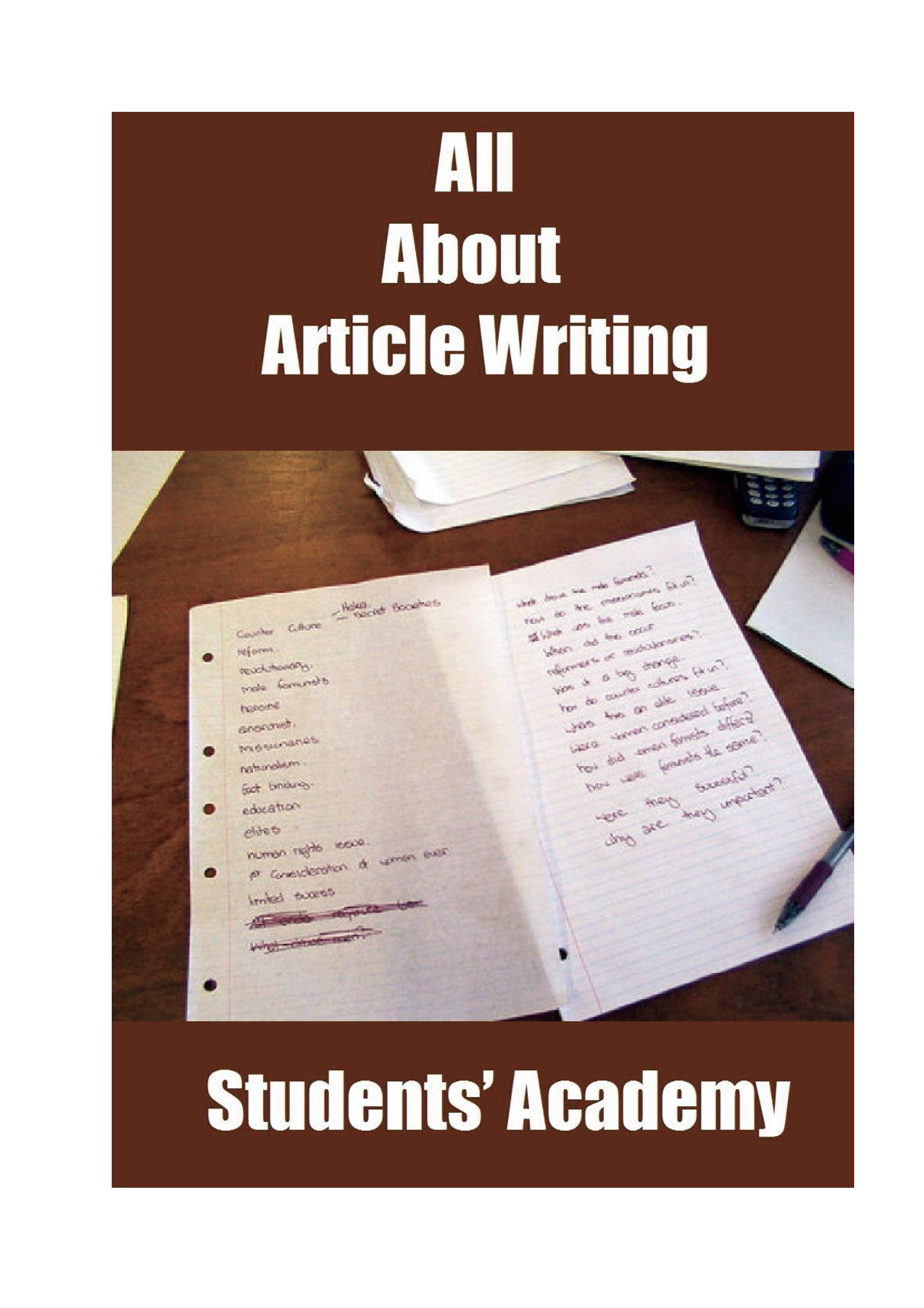 All about Article Writing | Pothi.com