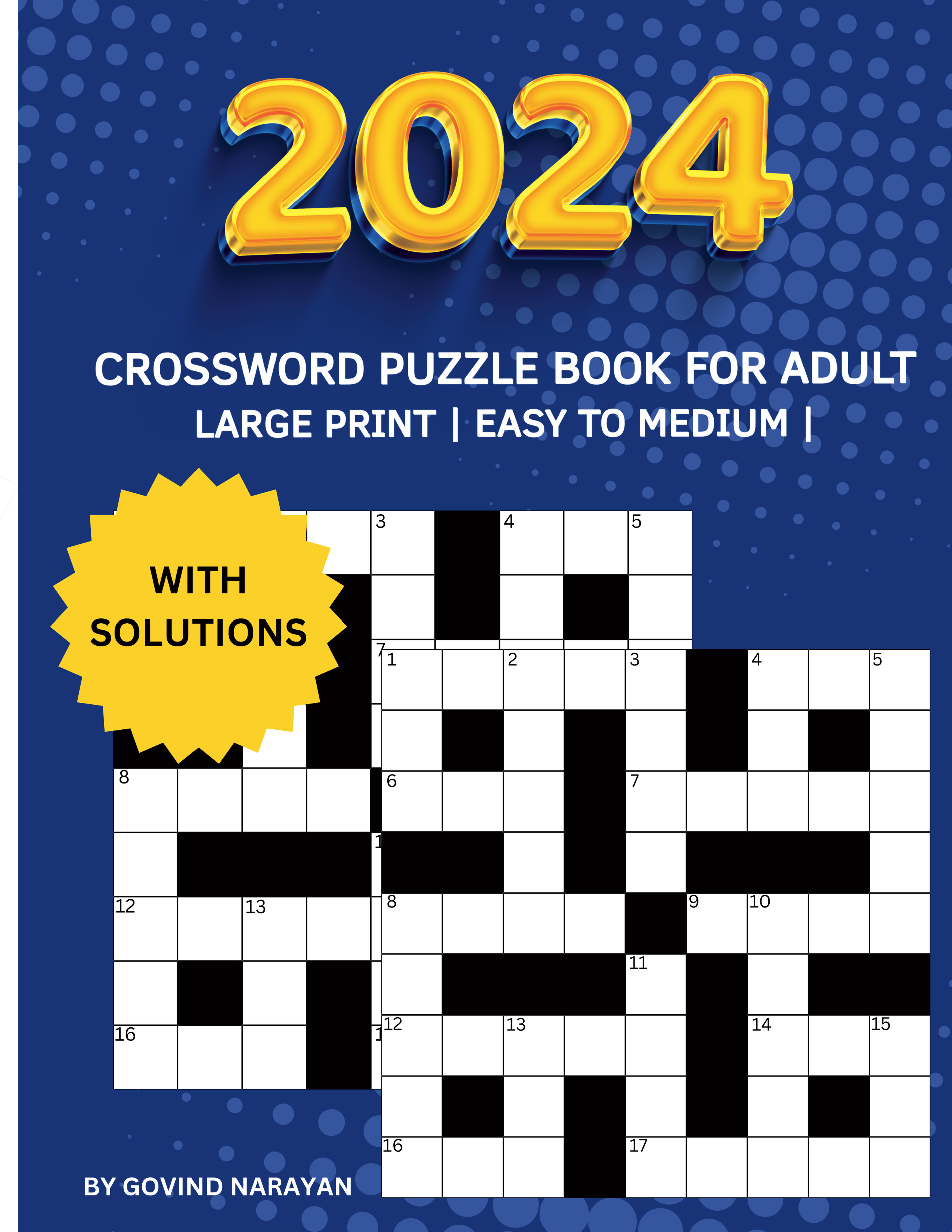 2024 Crossword Puzzle Book For Adult With Solutions | Pothi.com