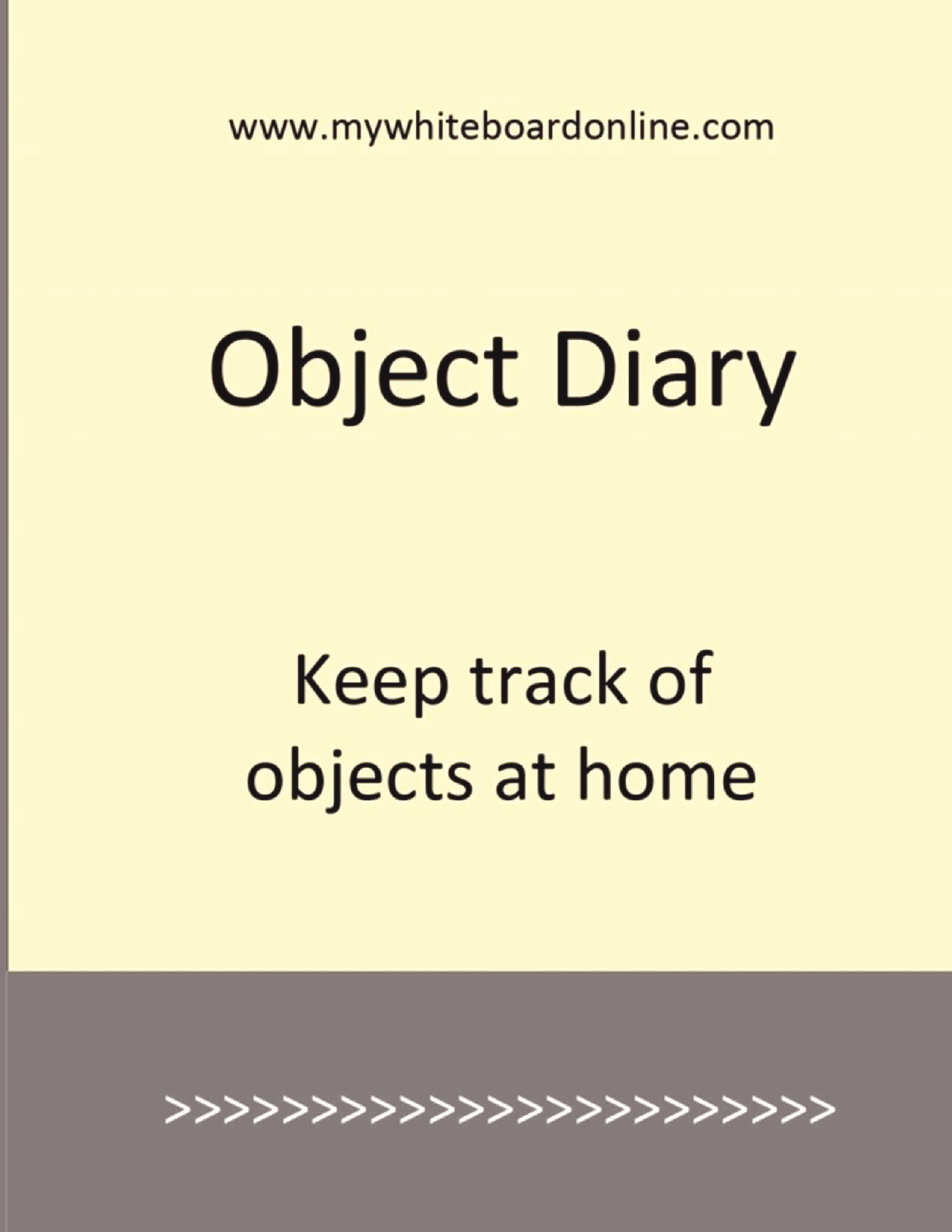 Object Diary | Pothi.com