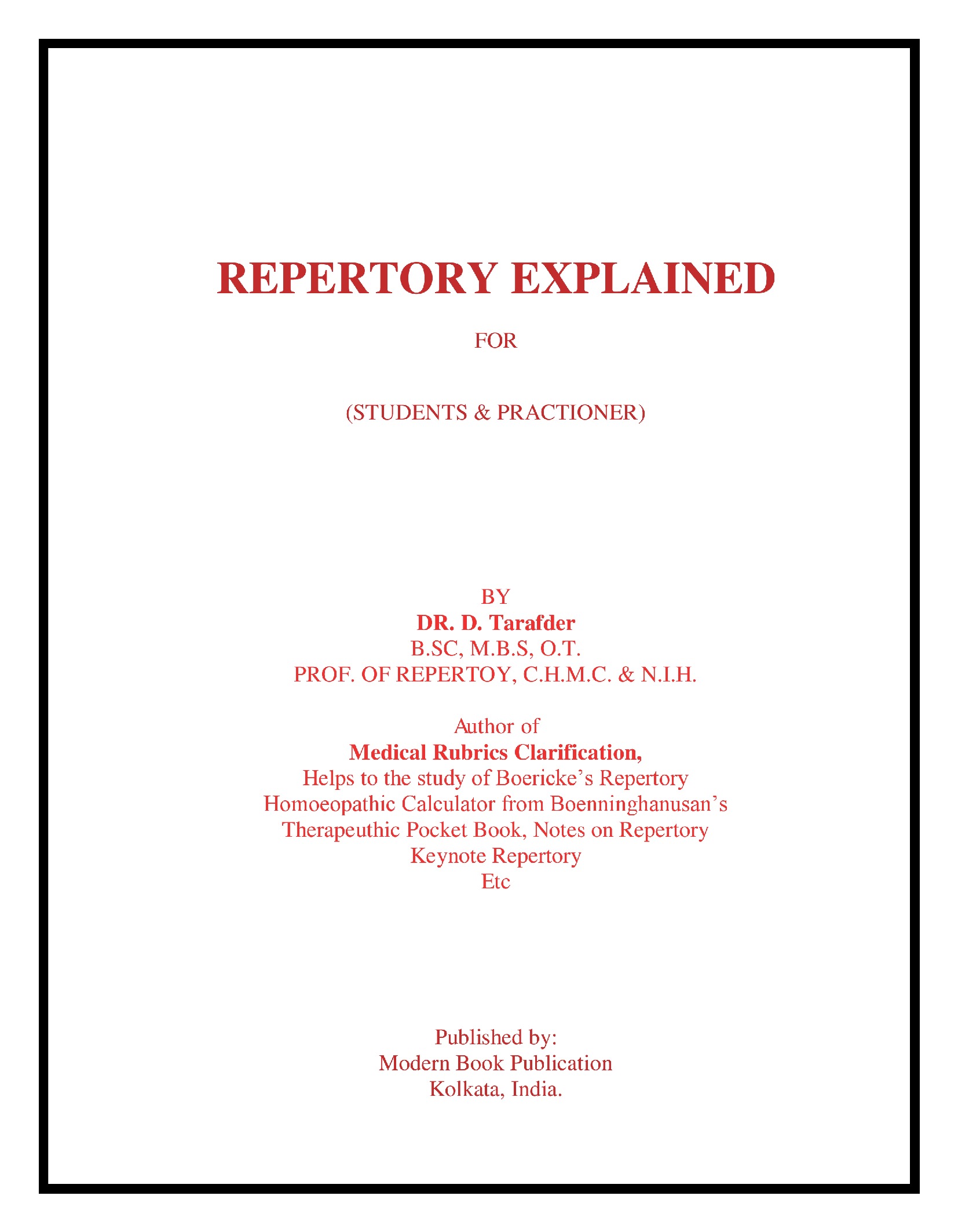 Repertory Explained | Pothi.com