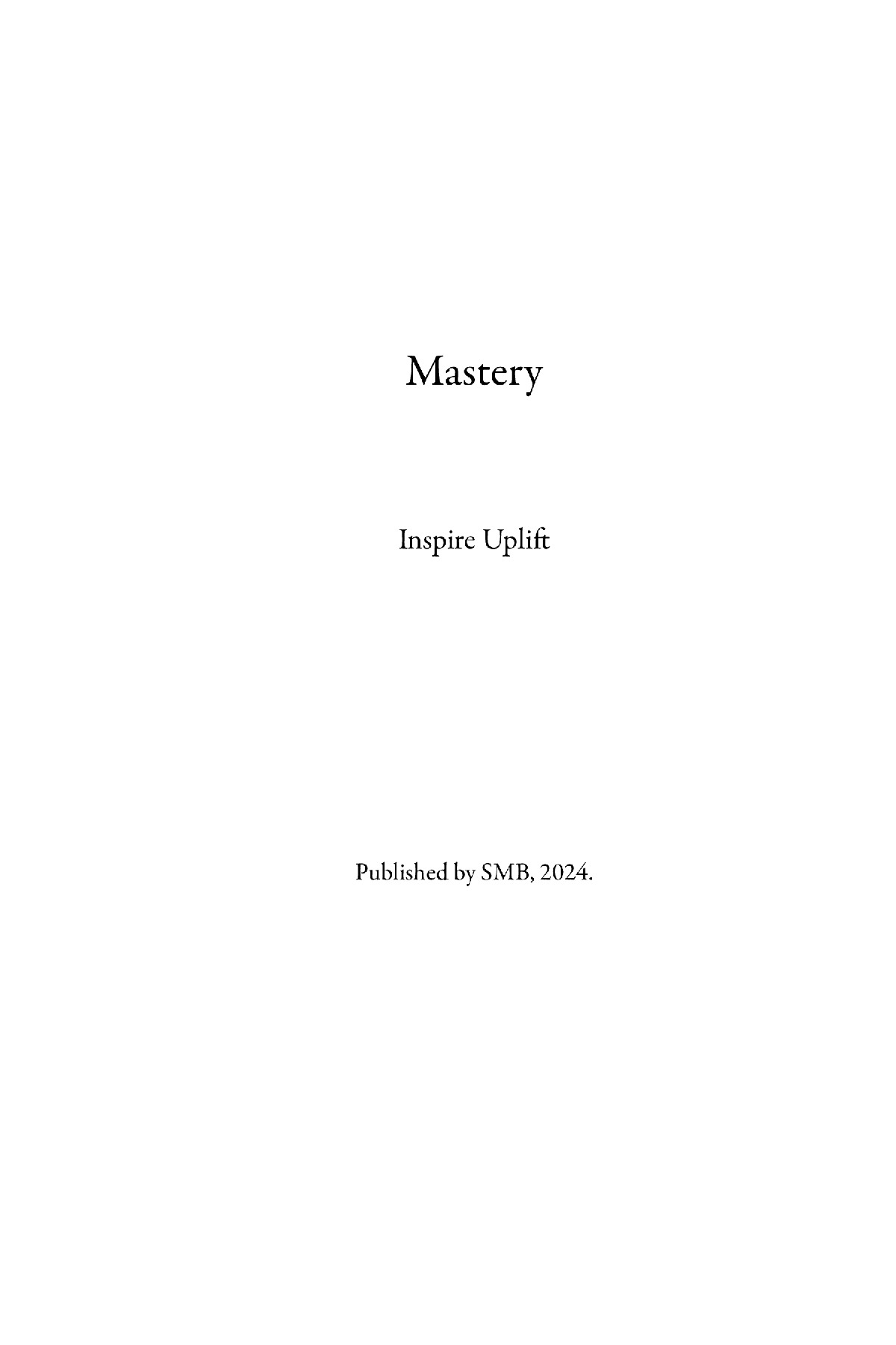 Mastery | Pothi.com