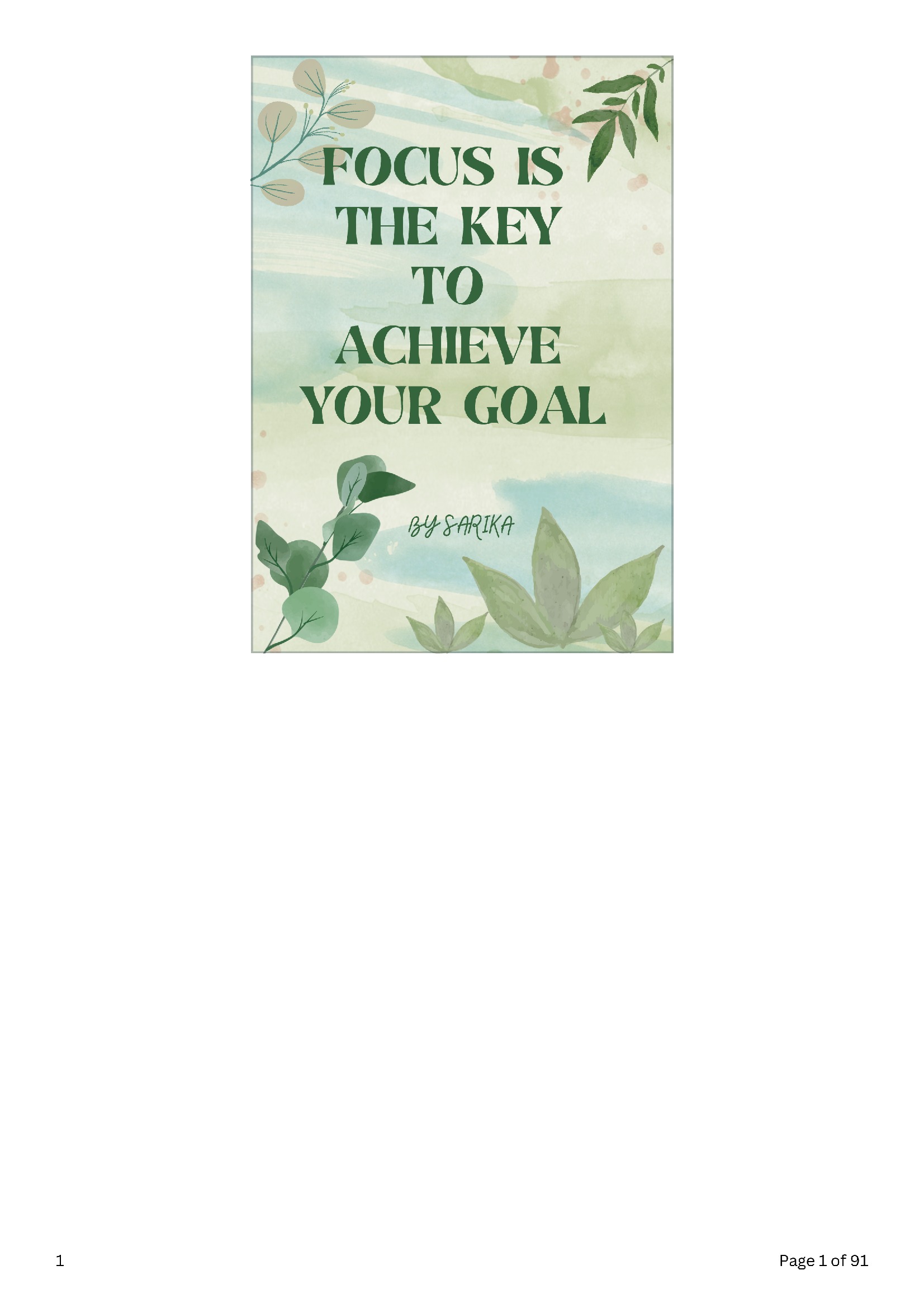 Focus is the Key to Achieving Your Goal | Pothi.com