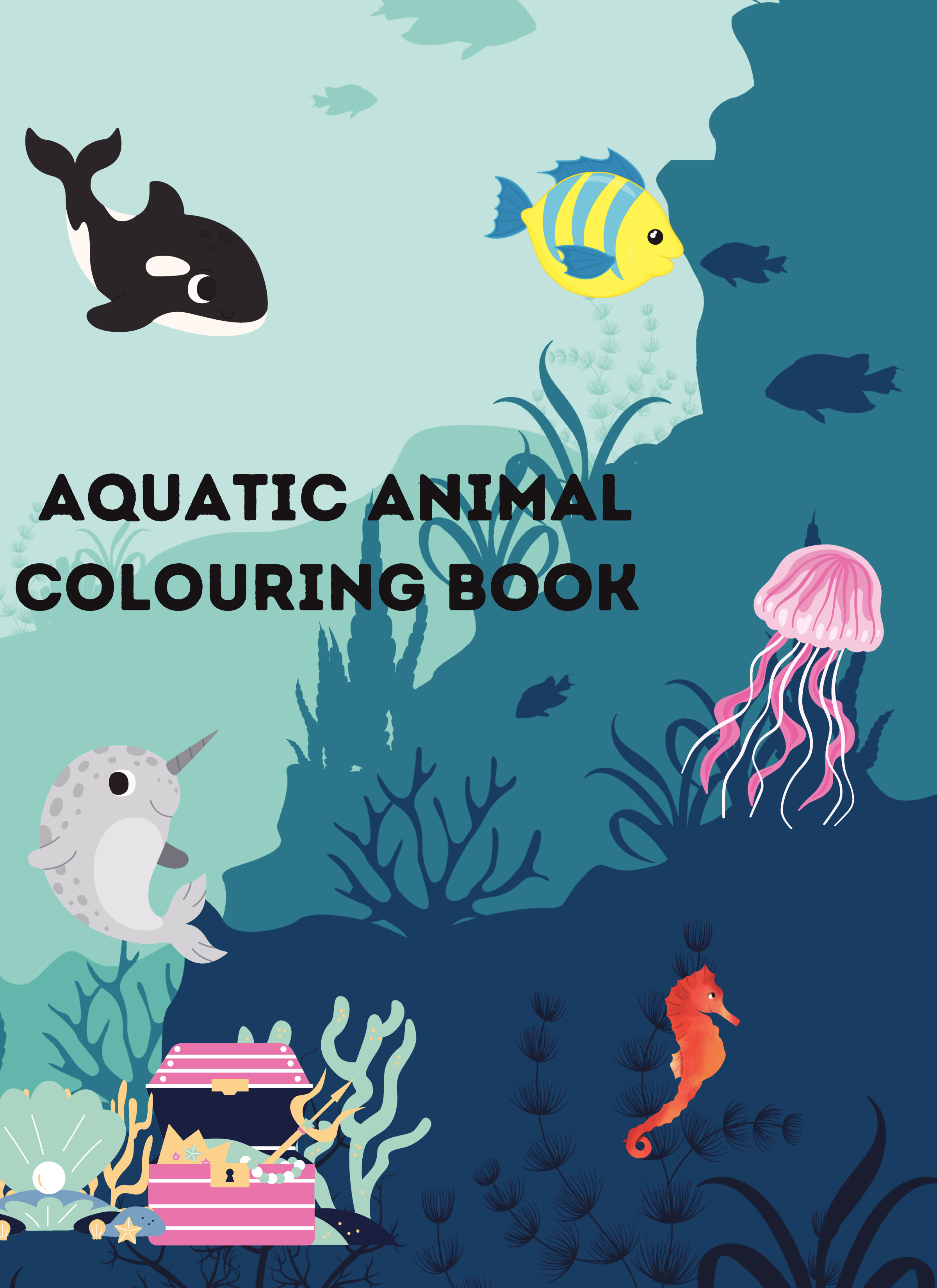 Aquatic Animal Colouring Book | Pothi.com