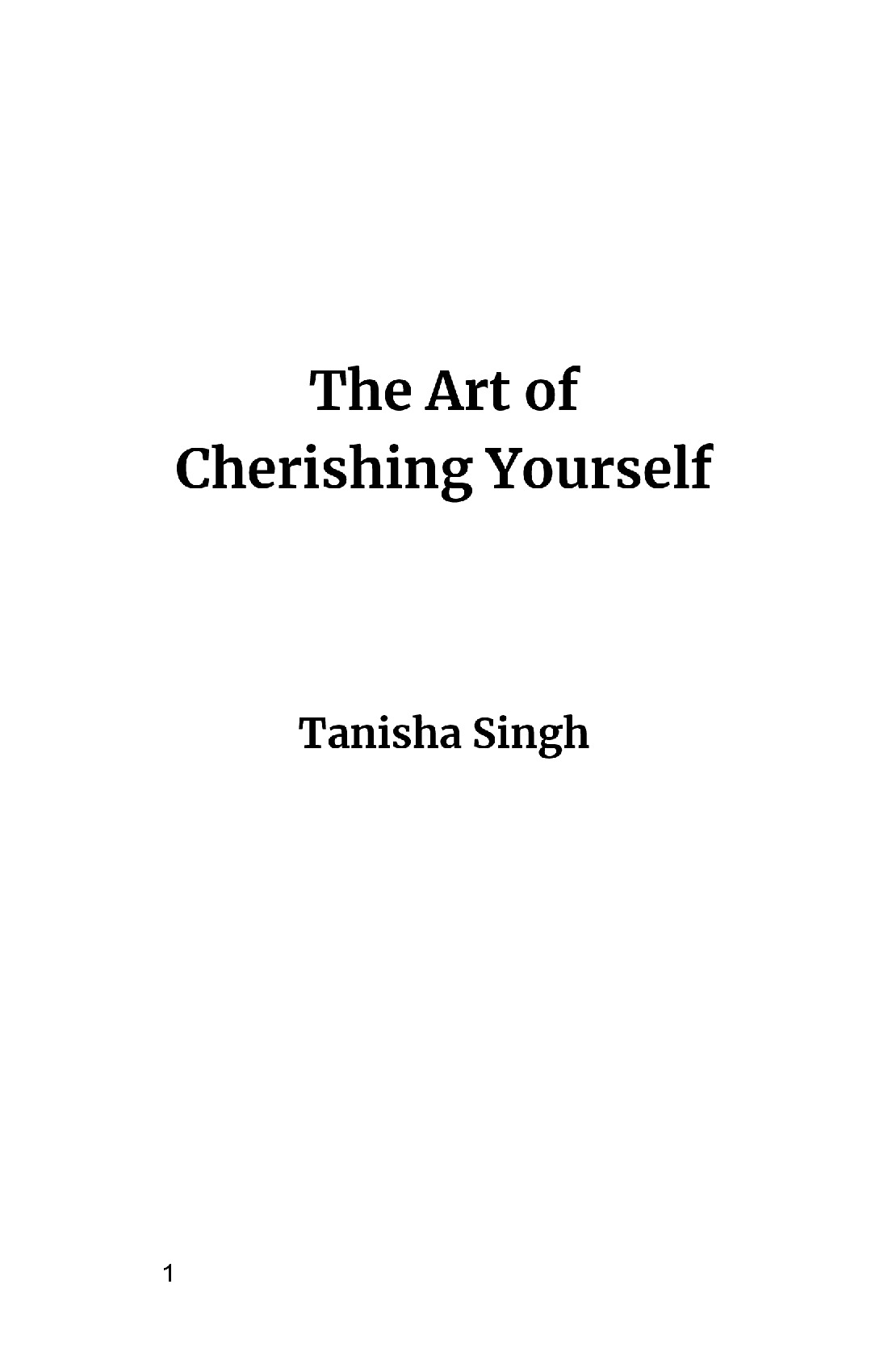 The Art of Cherishing Yourself | Pothi.com