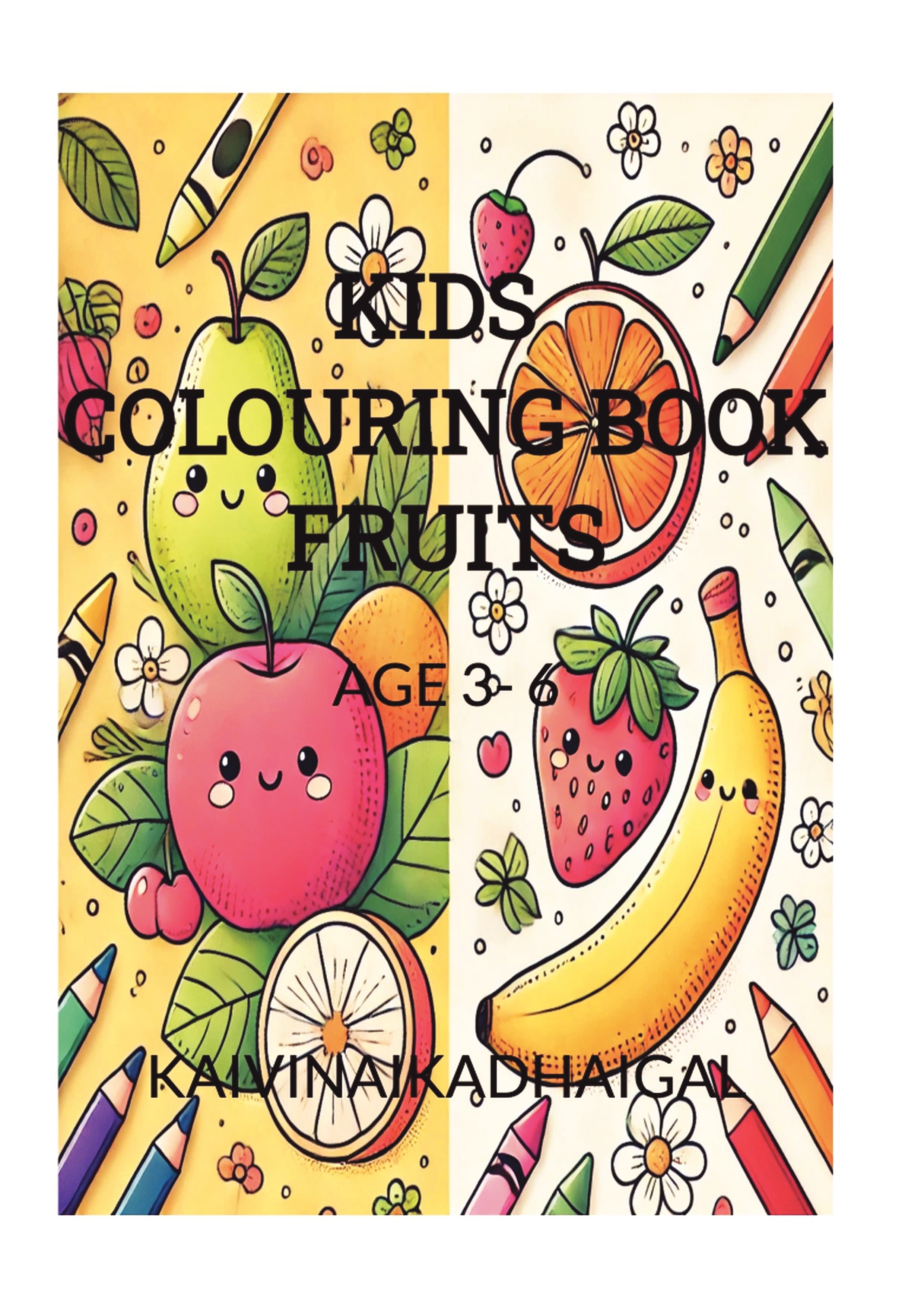 KIDS COLOURING BOOK - FRUITS (AGE 3 TO 6) | Pothi.com