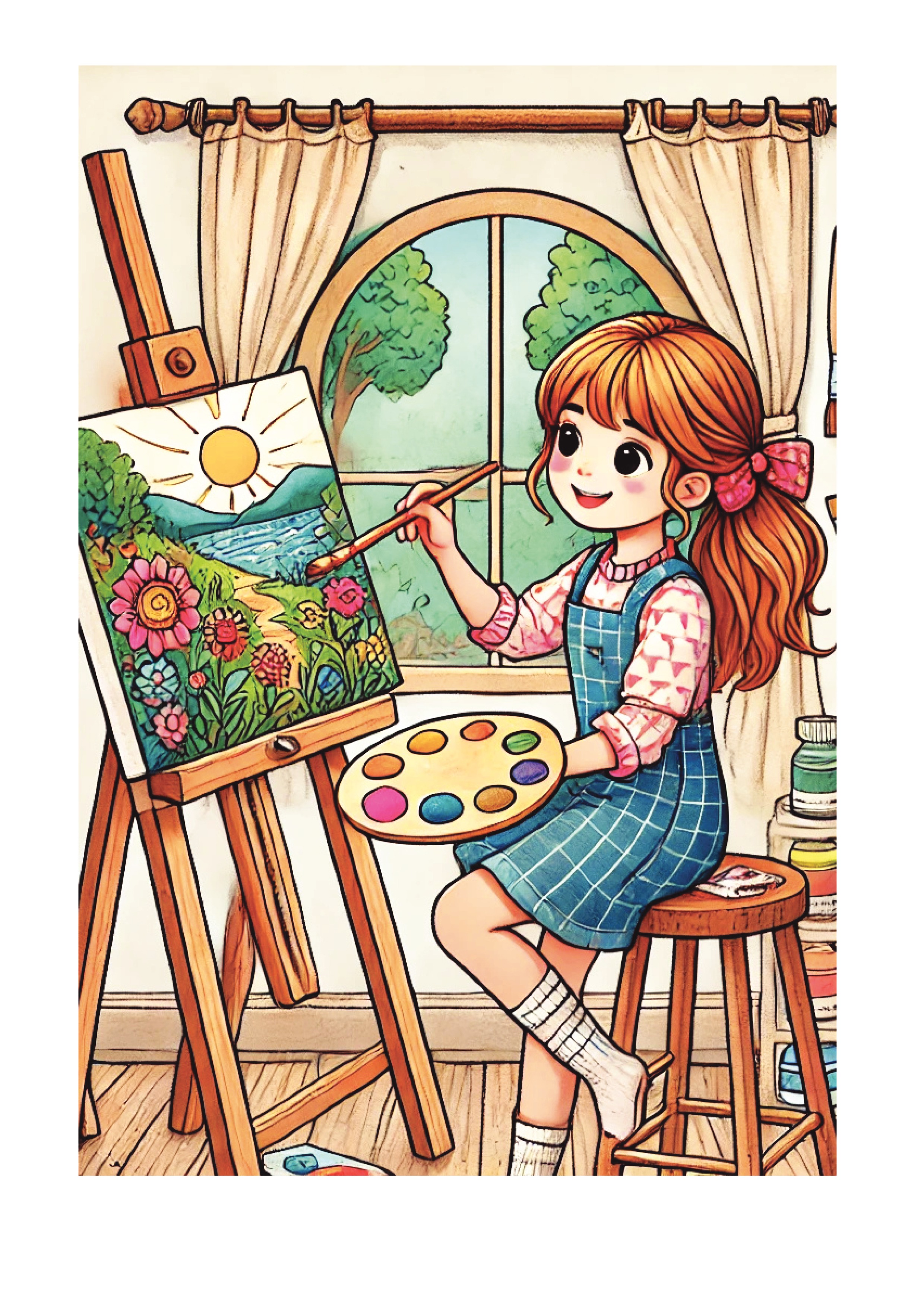 Cozy girl space colour book | Pothi.com