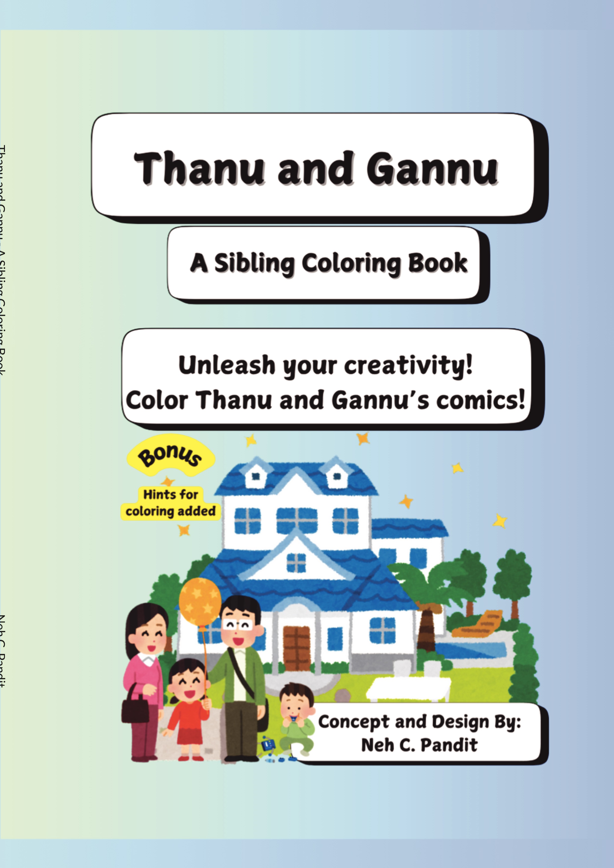 Thanu and Gannu - A Sibling Coloring Book | Pothi.com
